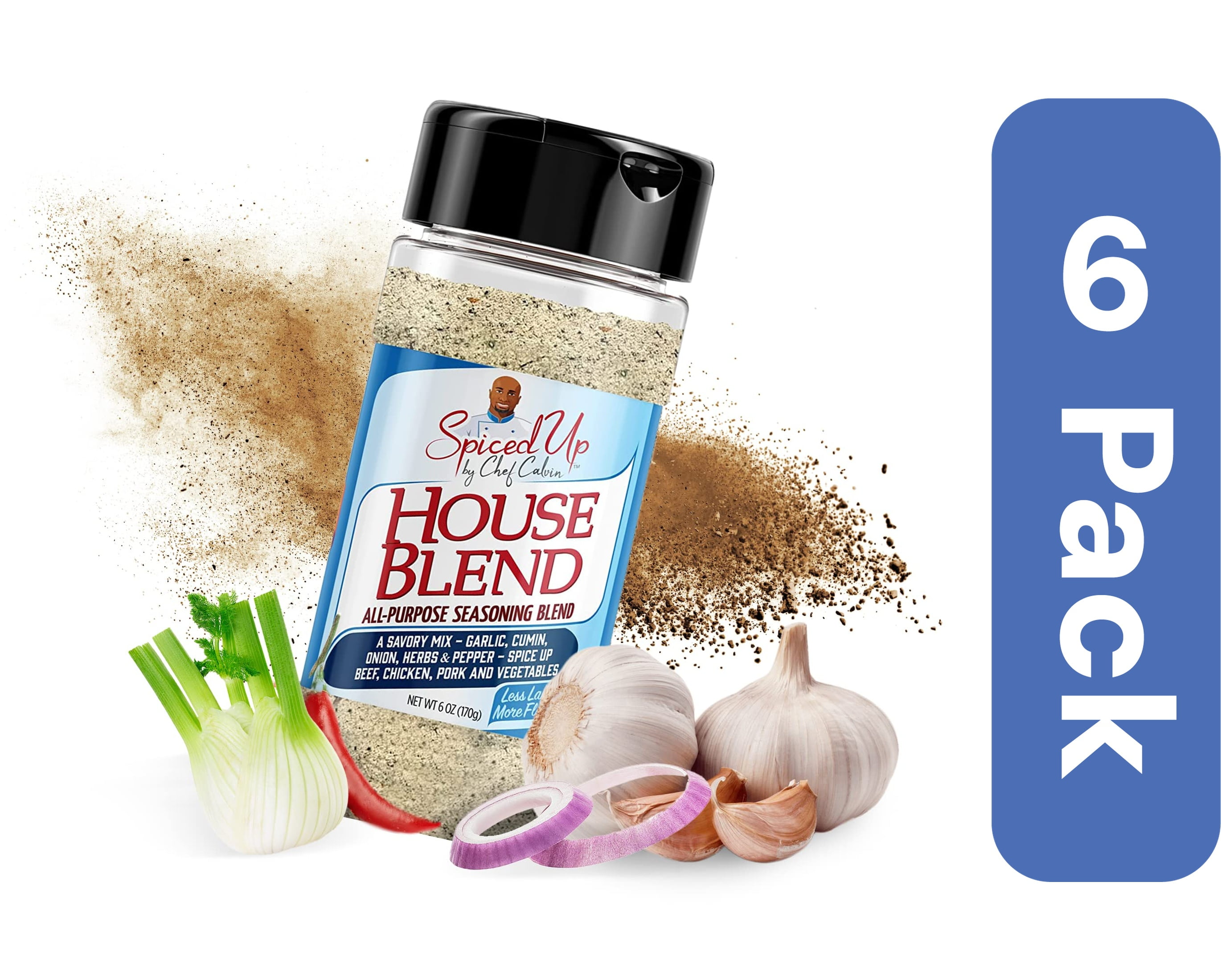Spiced Up by Chef Calvin House Blend Seasoning 6 oz (Pack of 6 ...