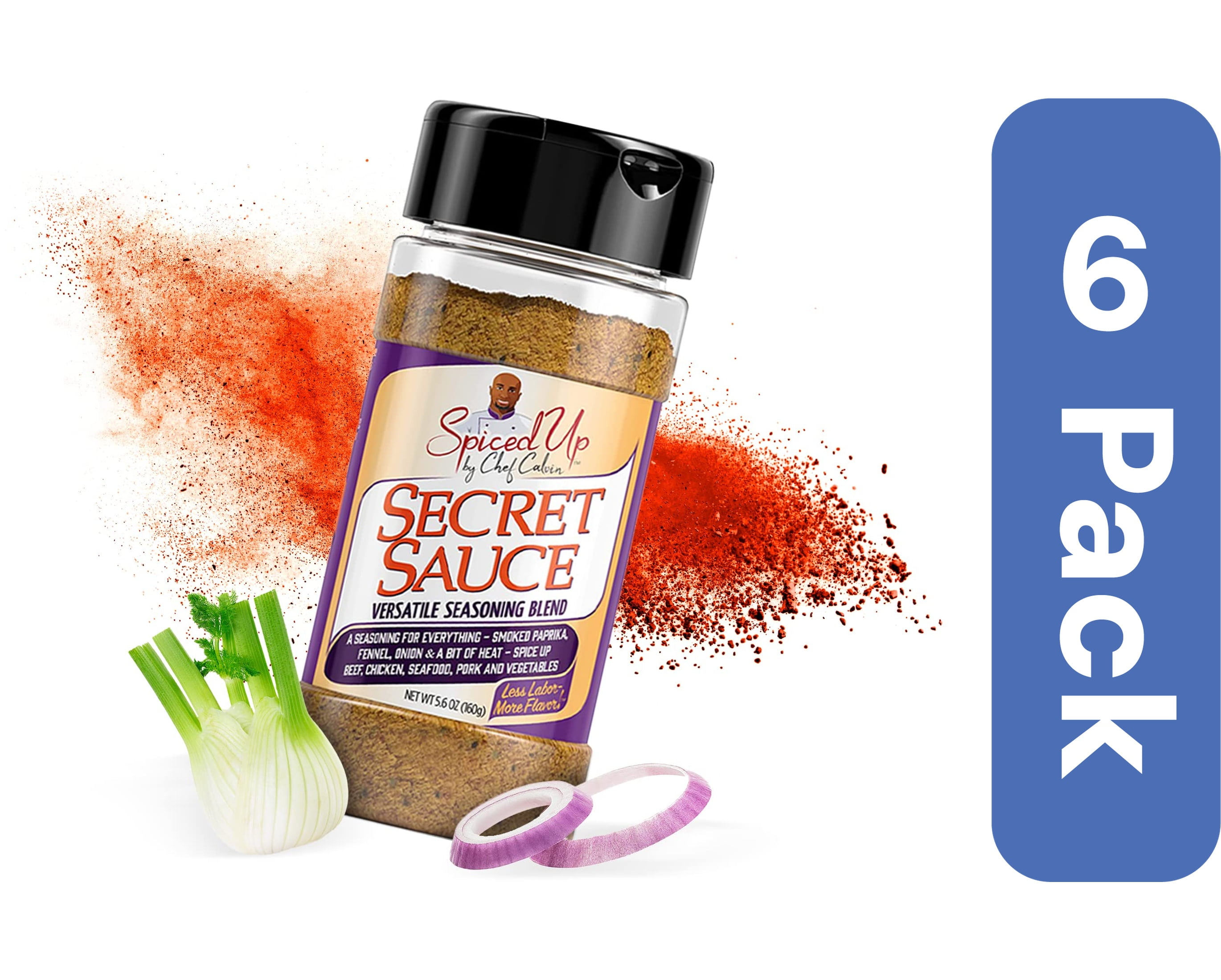 Spiced Up by Chef Calvin Secret Sauce Seasoning 5.6 oz (Pack of 6 ...