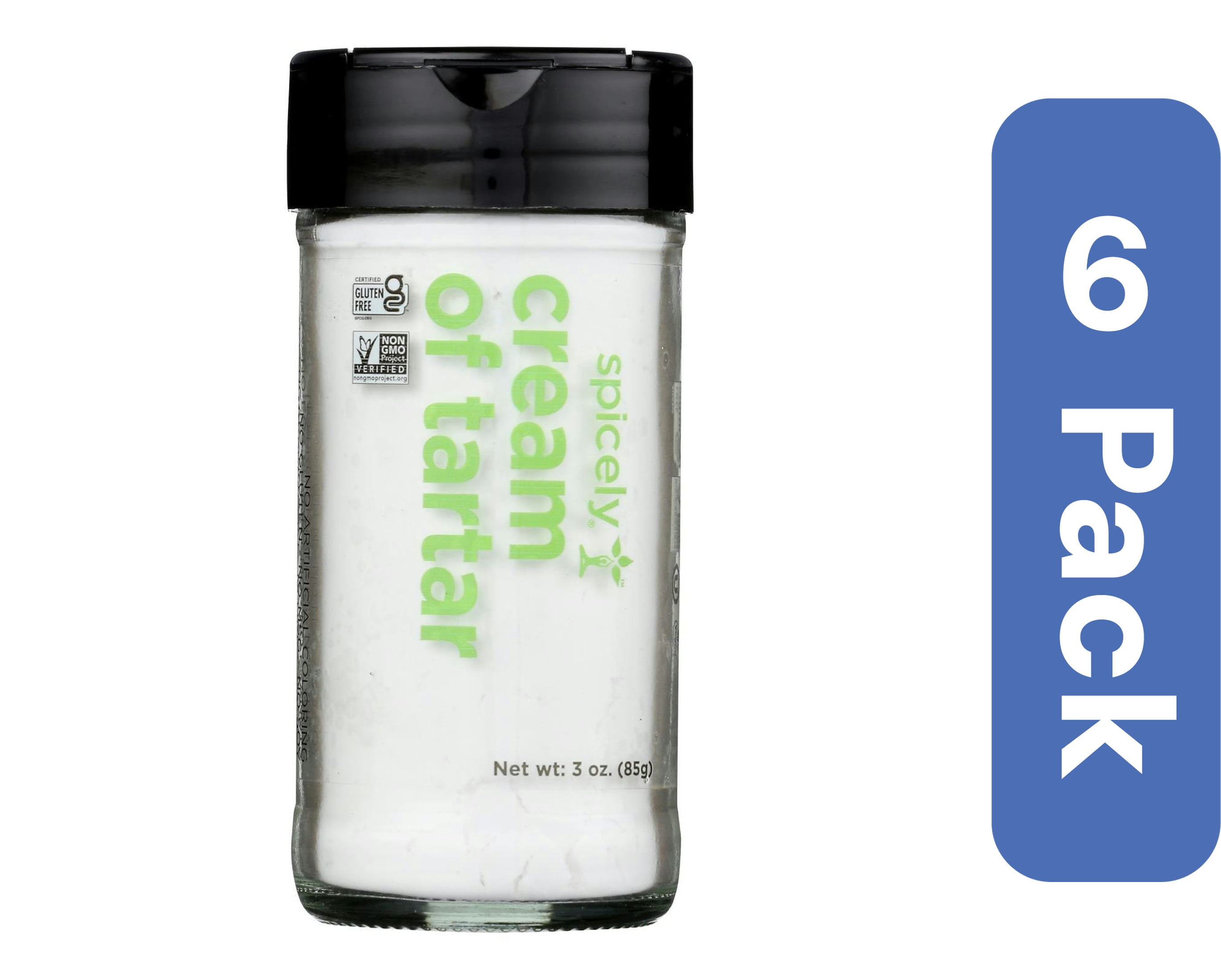 Spicely Organics Cream of Tartar Spice Jar 3 oz (Pack of 6) - Walmart.com