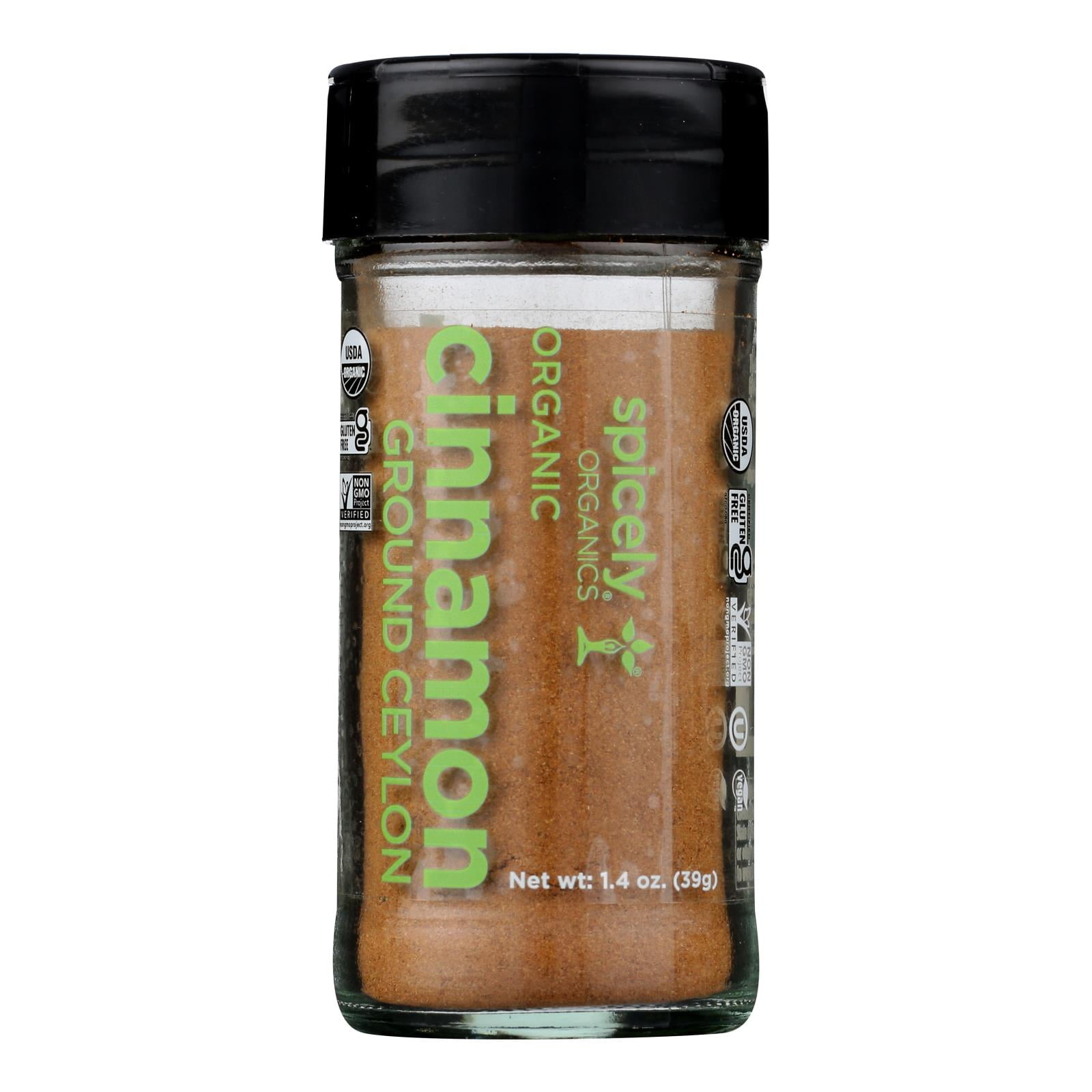 Spicely Organics - Organic Cinnamon Ceylon - Grnd - Case of 3 - 1.4 oz ...