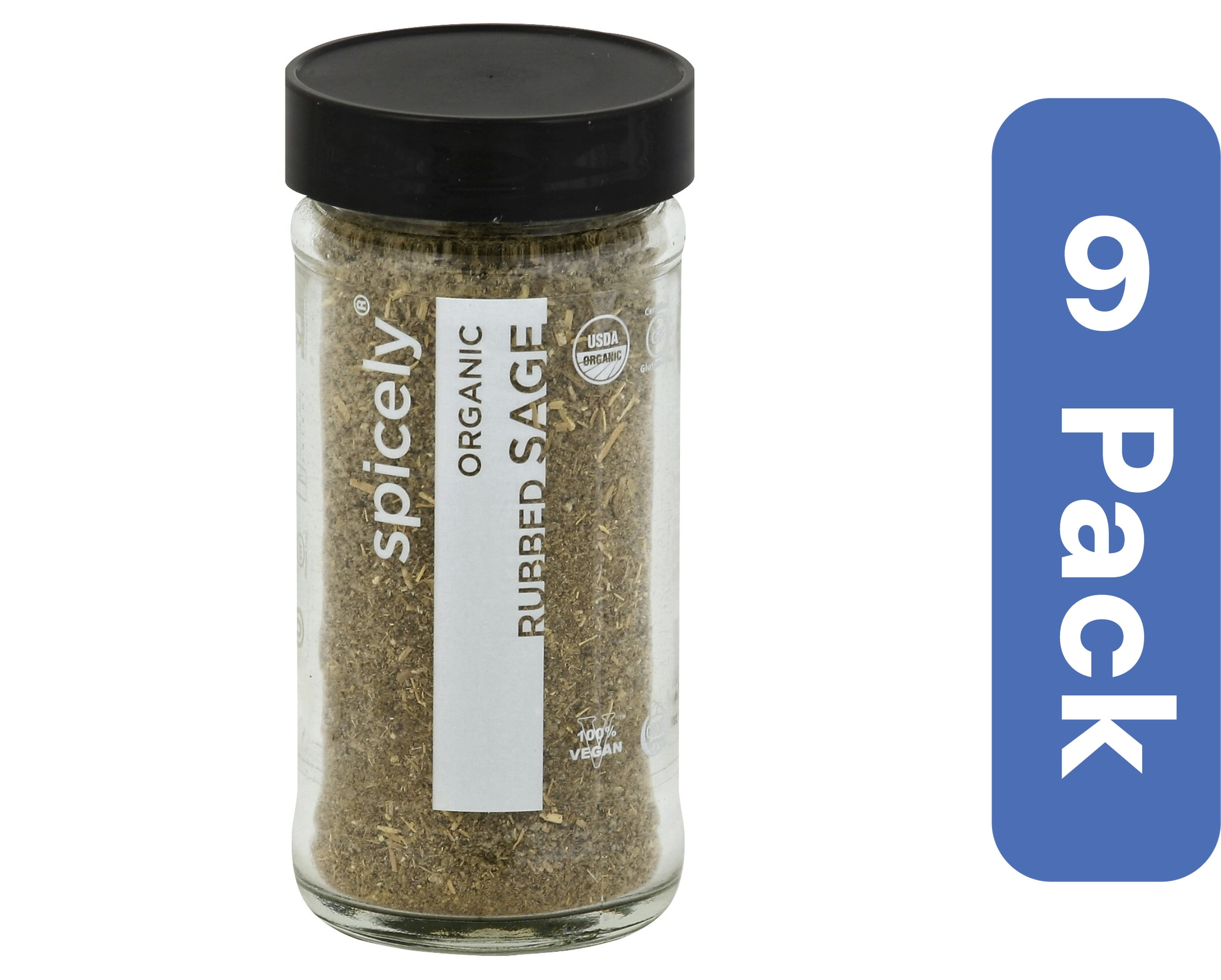 Spicely Organics Sage Spice Jar 0.6 oz (Pack Of 9) - Walmart.com