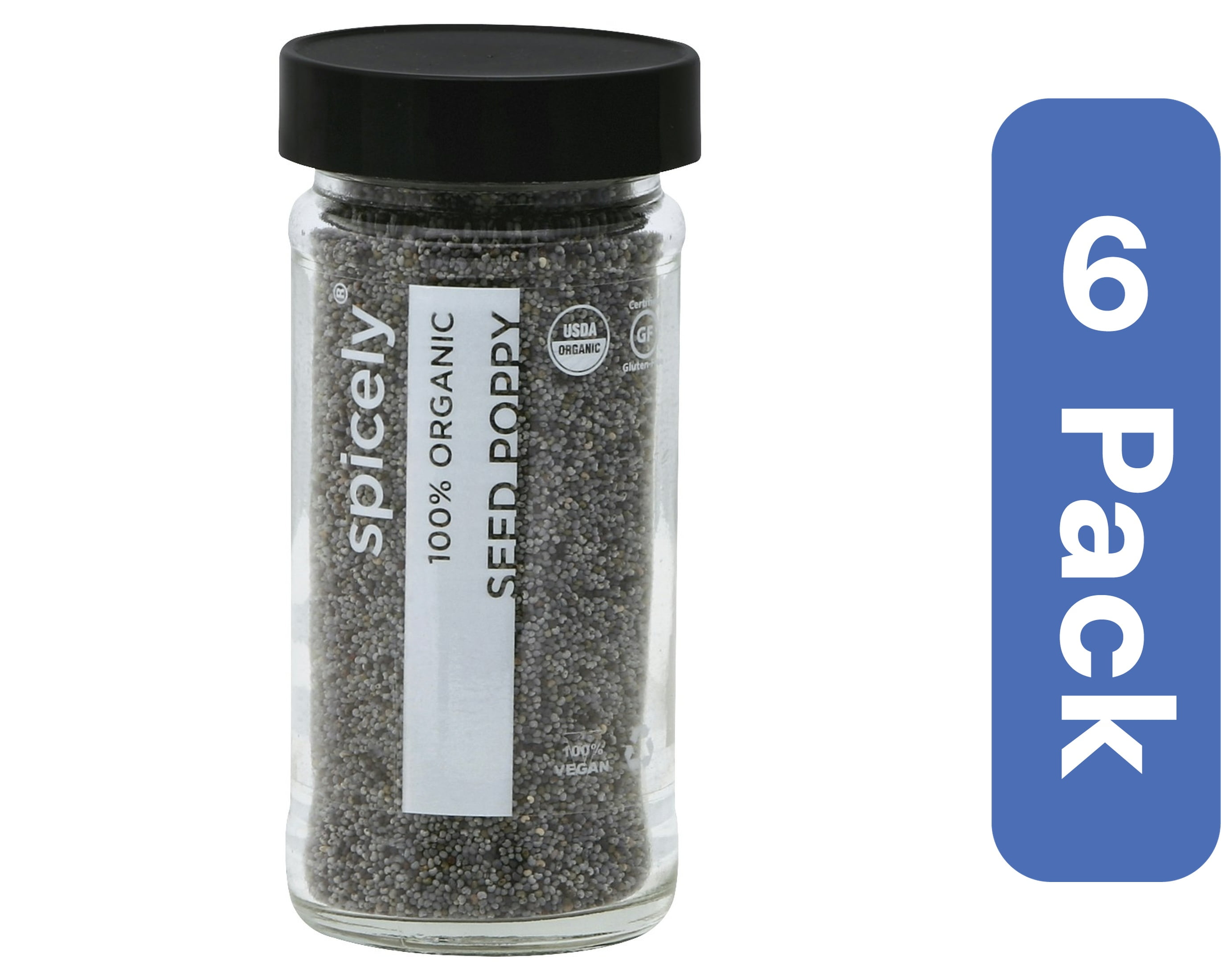 Spicely Organics Seasoning Poppy Seed Jar 2.2 oz (Pack Of 6) - Walmart.com