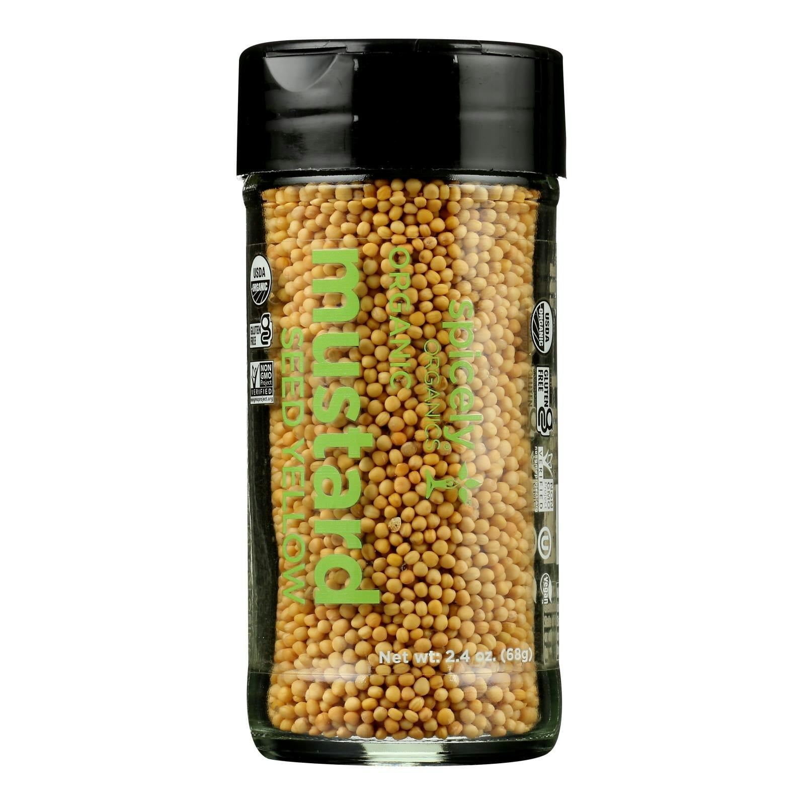 Spicely Organics Yellow Mustard Seed Spice Jar 2.4 oz (Pack Of 9 ...