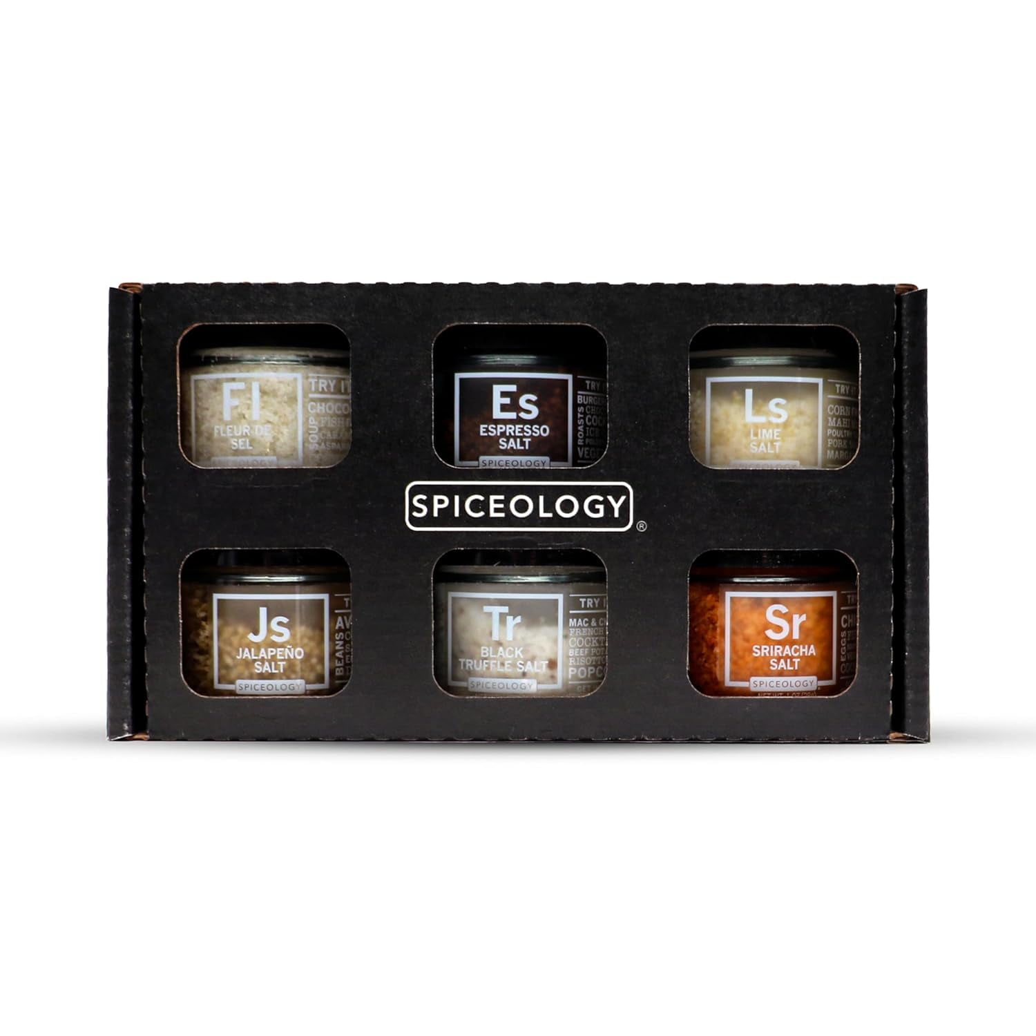 Spiceology - Gourmet Luxe Infused Salt Sampler Gift Set - Set of 6 ...