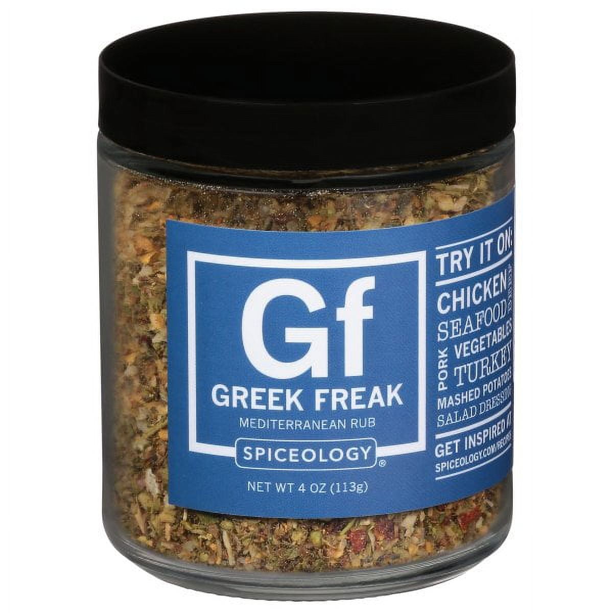 Spiceology Greek Freak Mediterranean Blend Seasoning Rub 4 oz - Walmart.com