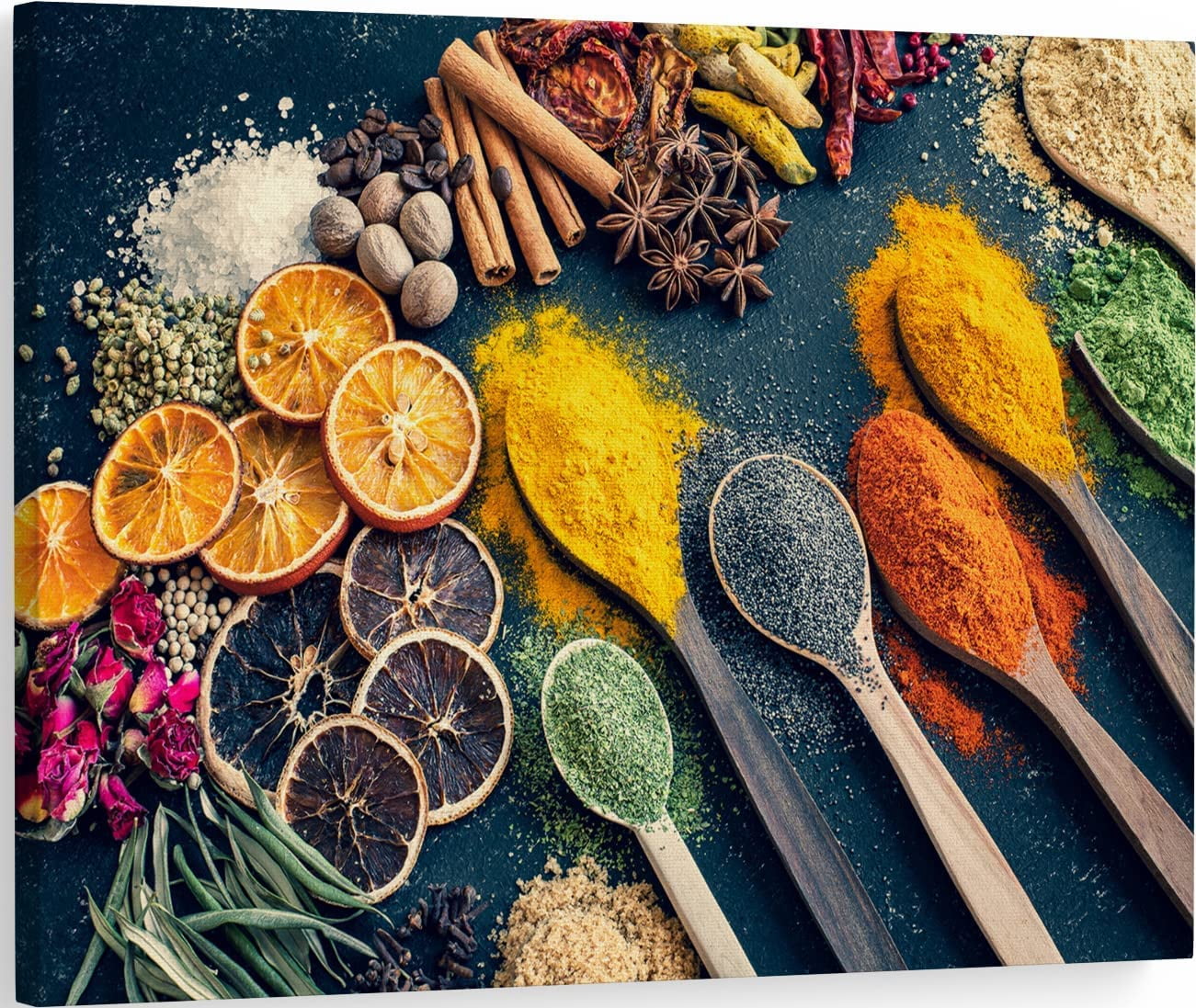 Spices Canvas Wall Art Colorful Kitchen Wall Decor Spice Poster Prints ...