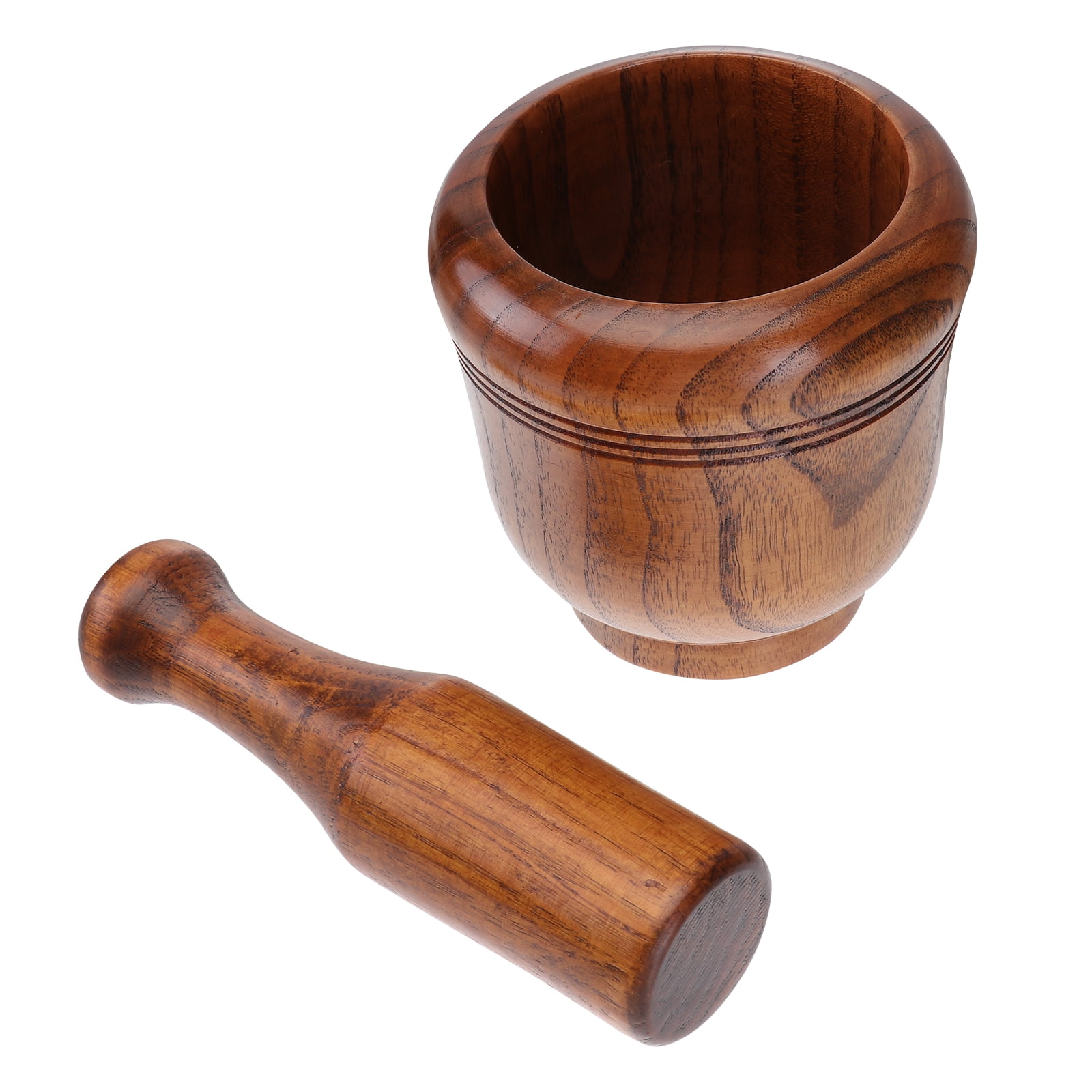 Spices Grinder Machine Solid Wood Garlic Jar Household Guacamole and ...