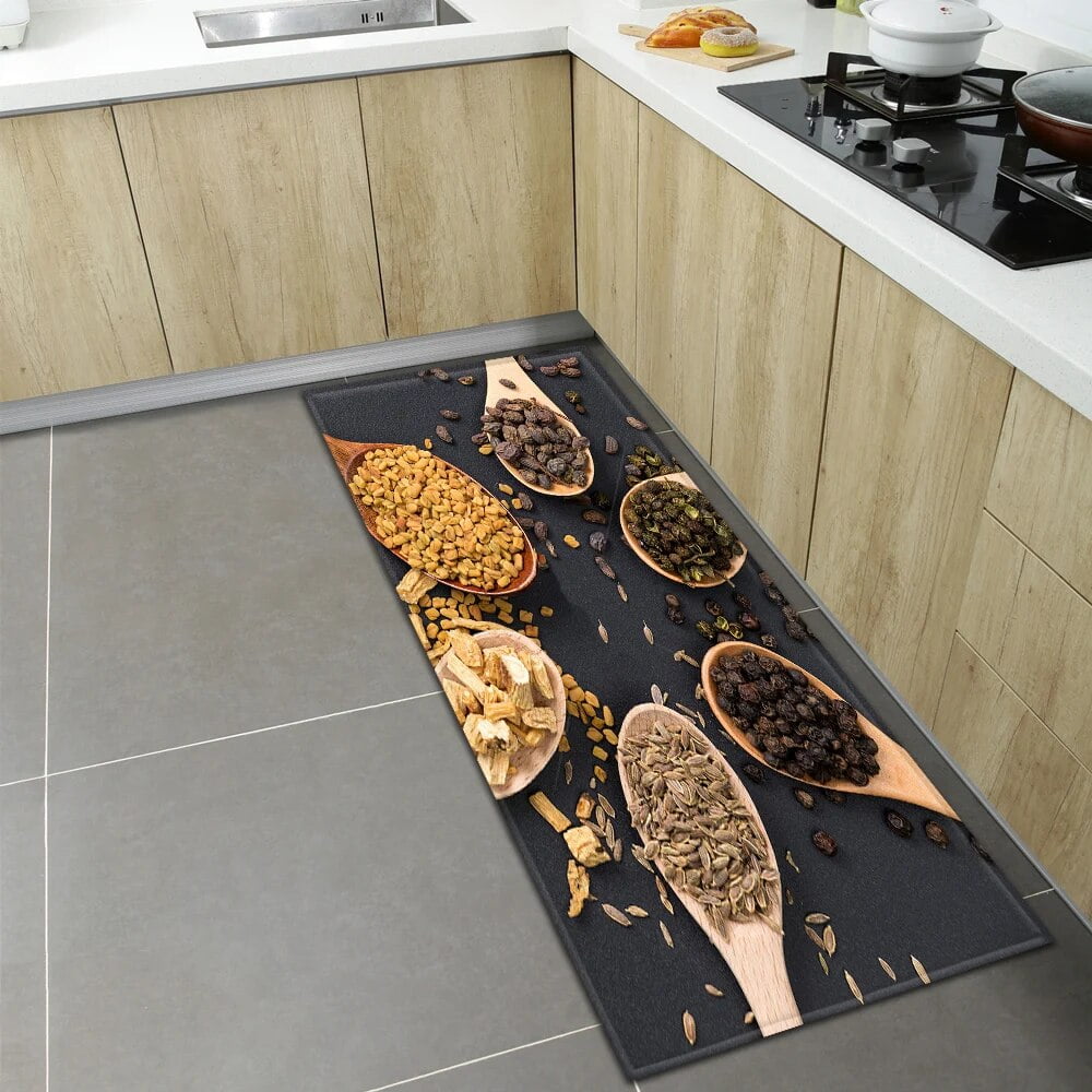 Spices Pattern Kitchen Carpet Entrance Doormat Living Room Bedroom ...