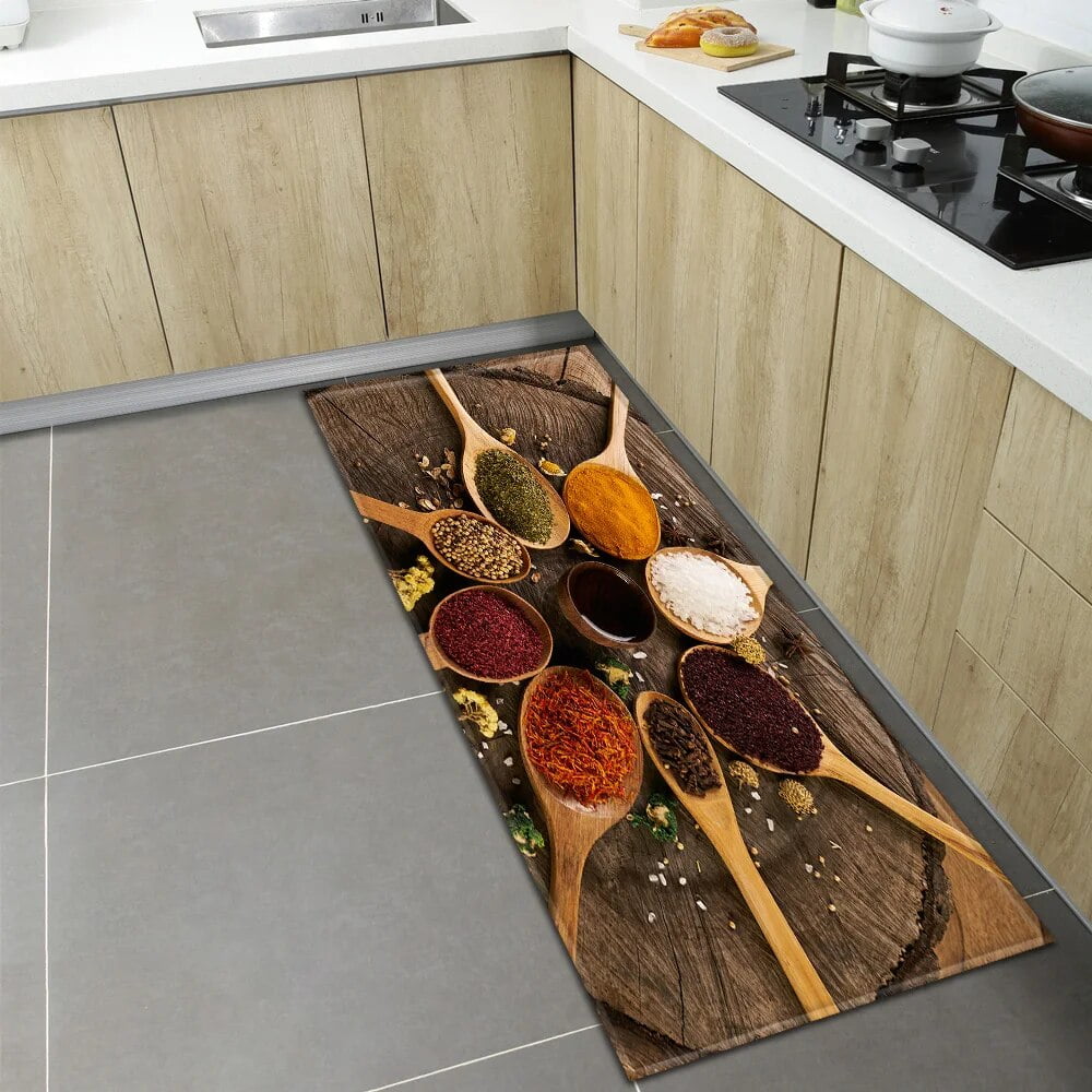 Spices Pattern Kitchen Carpet Entrance Doormat Living Room Bedroom ...