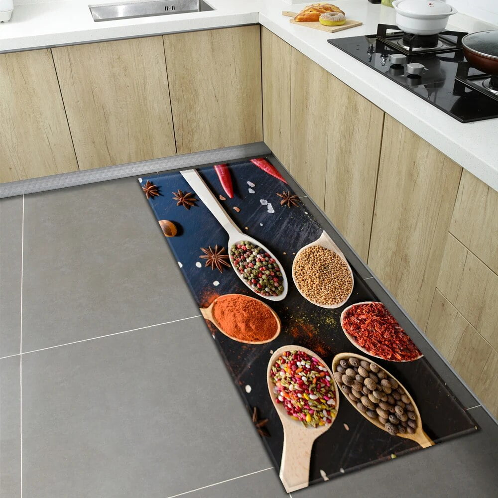 Spices Pattern Kitchen Carpet Entrance Doormat Living Room Bedroom ...