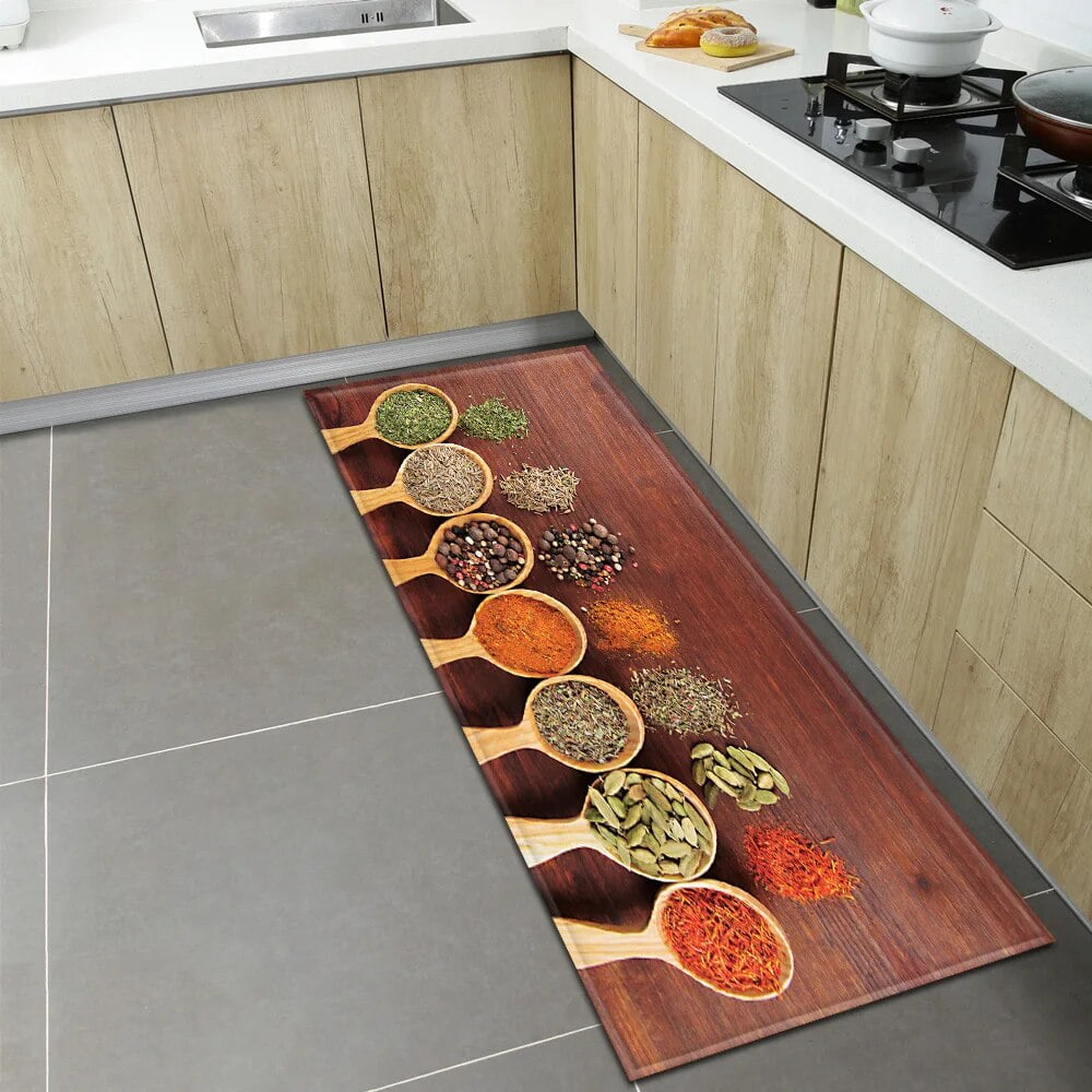 Spices Pattern Kitchen Mat Home Entrance Doormat Bedroom Living Room ...