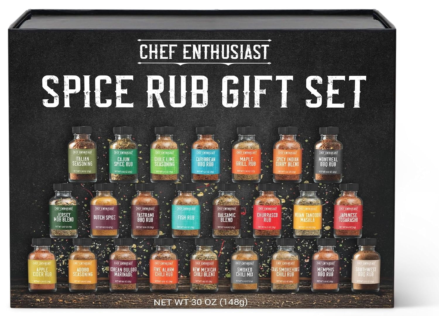 Spices and Seasoning Gift BDF32 Set 24 Unique Individual Gourmet BBQ ...