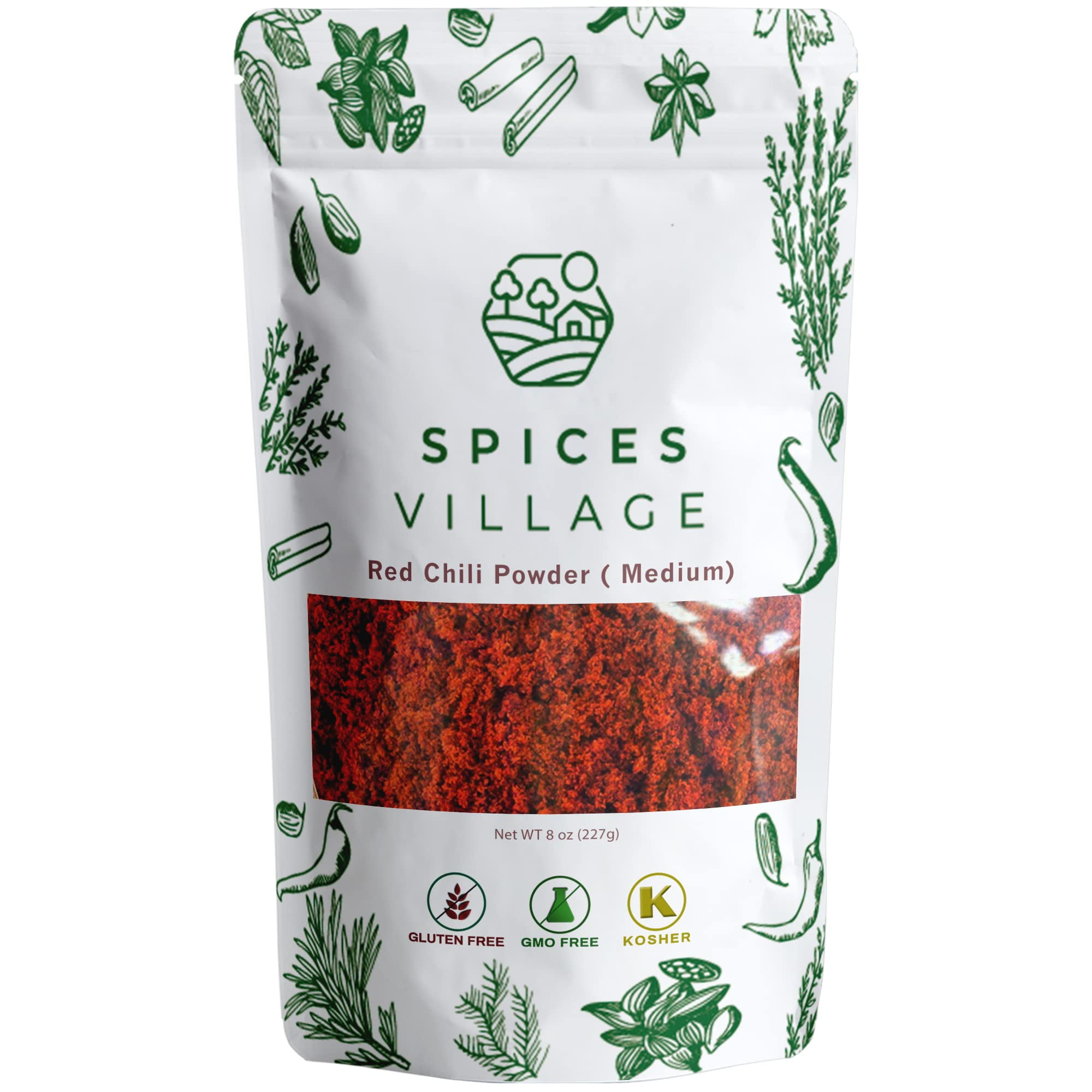 Spices Village Red Chili MSF2 Powder [ 8 oz ] Medium Kosher Certified ...