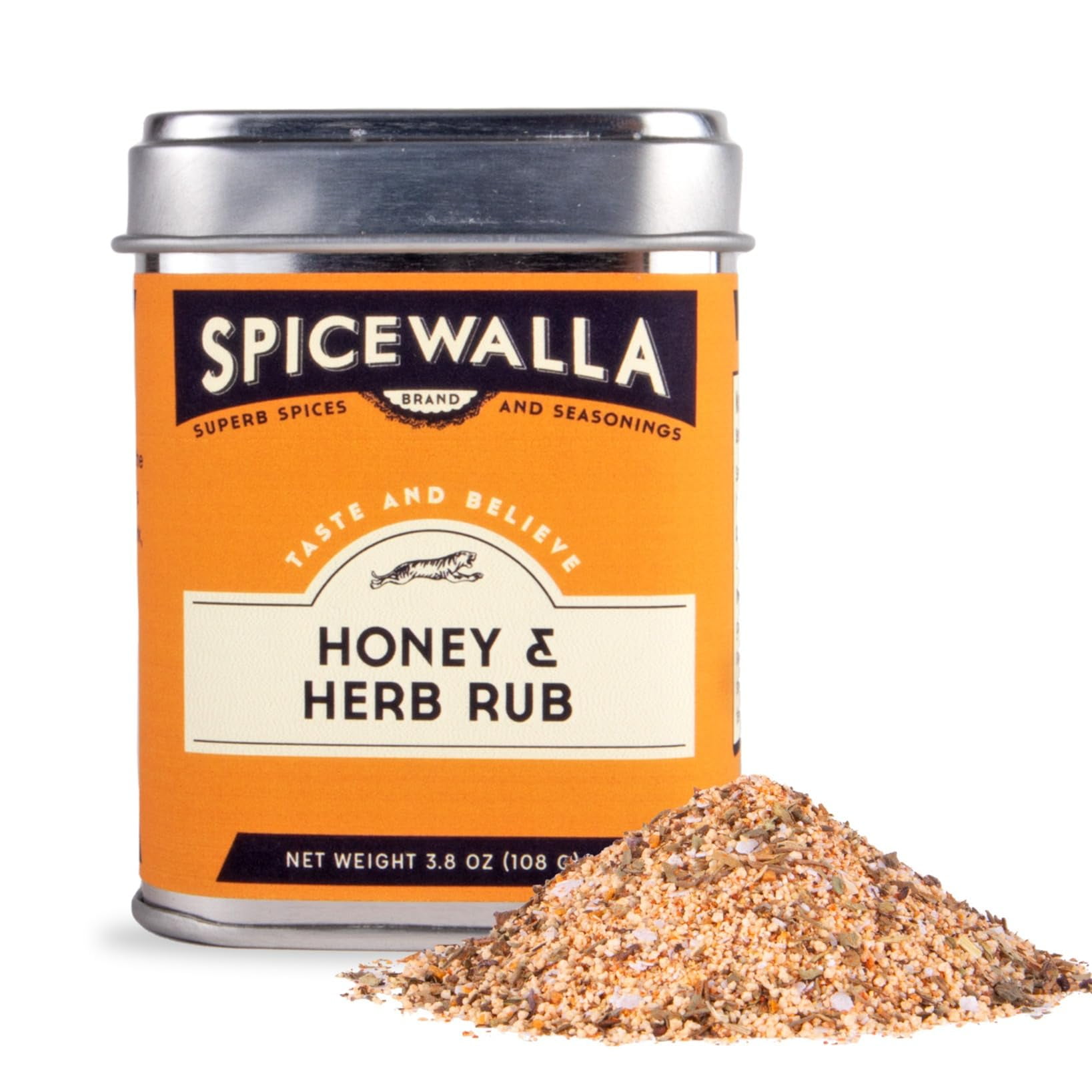 Spicewalla Honey and SCH4 Herb Rub 3.8 oz | Garlic, Salt, Brown Sugar ...