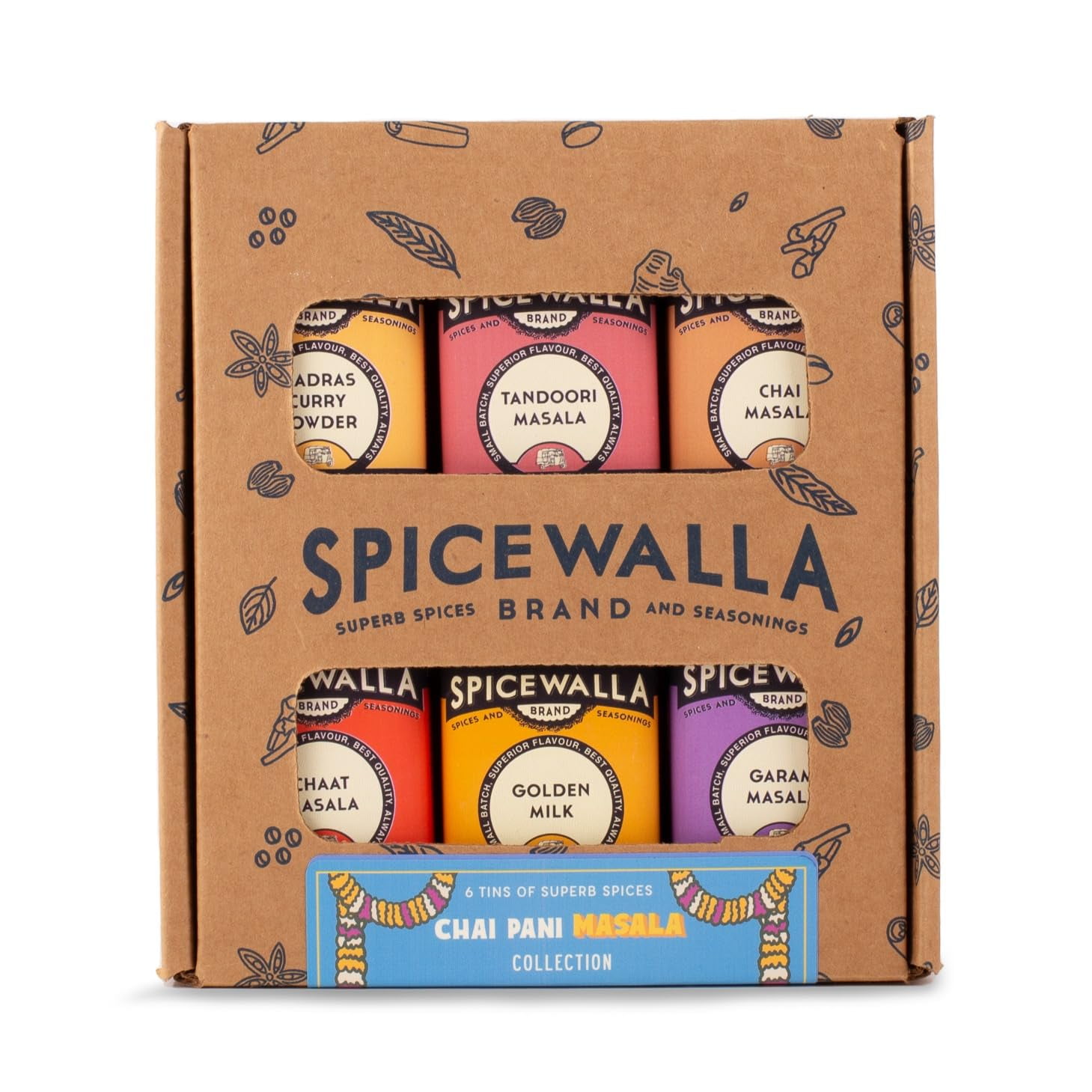 Spicewalla Masala Indian Spice AKF18 6 Pack | Chai Masala, Tandoori ...