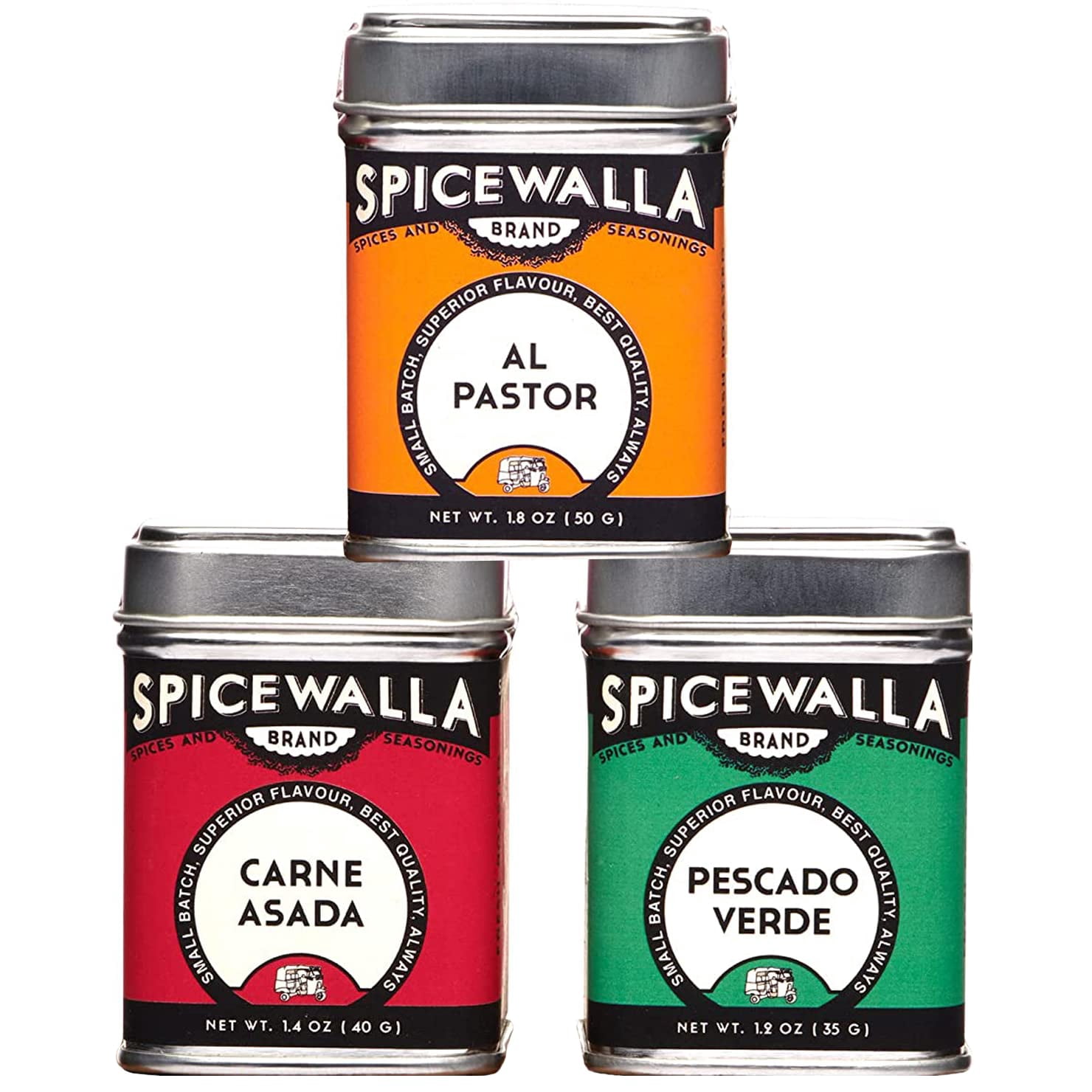 Spicewalla Taco Seasoning 3 AIF4 Pack | Carne Asada, Al Pastor, Pescado ...