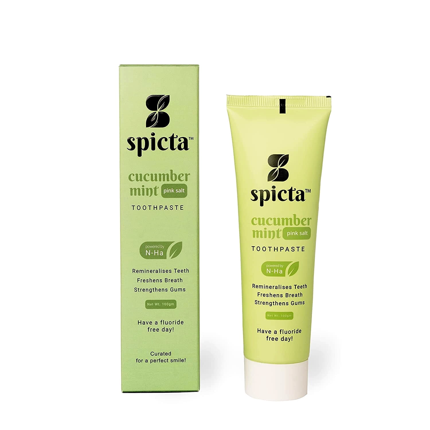 Spicta Cucumber Mint Toothpaste with Himalayan Pink Salt, SLS Paraben ...