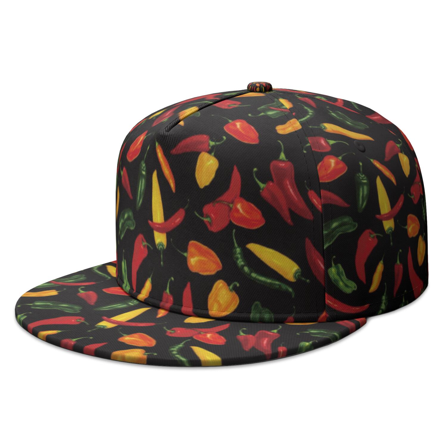 Spicy Chili Snapback Hat - Red Hot Chili Peppers Print Adjustable Cap ...