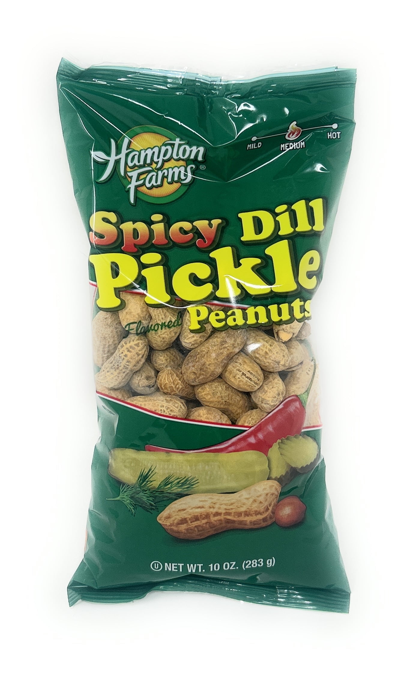 Hampton Farms Spicy Dill Pickle Flavor In-Shell Peanuts, Medium Heat ...