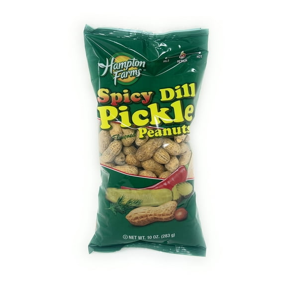 Hampton Farms Spicy Dill Pickle Flavor In-Shell Peanuts, Medium Heat ...