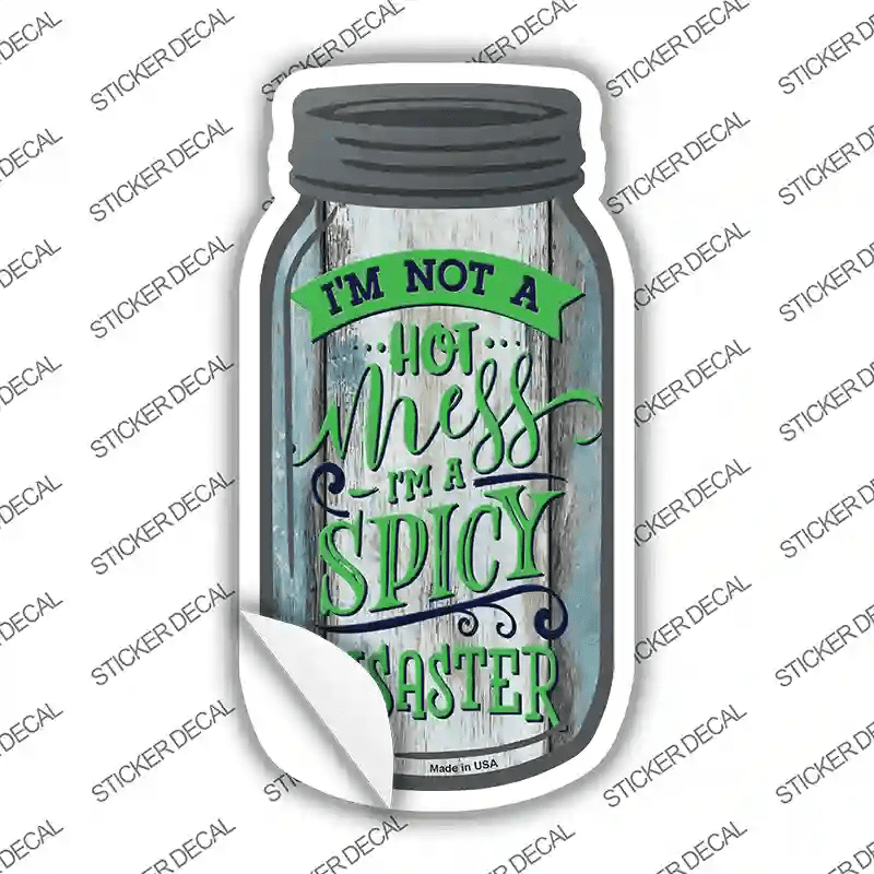 Spicy Disaster Novelty Mason Jar Sticker Decal Small - Walmart.com