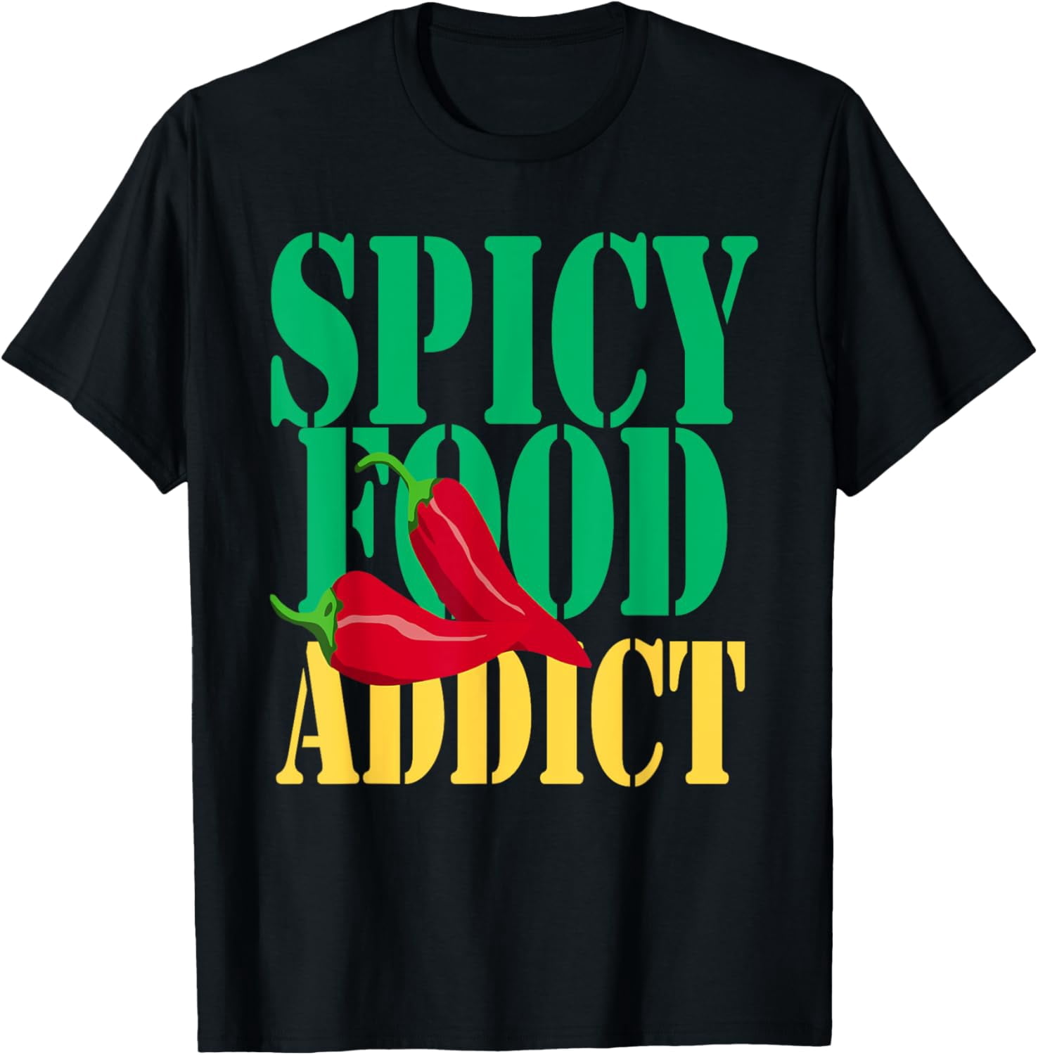 Spicy Food Addict Hot Chili Salsa Pepper Sauce Food T-Shirt - Walmart.com