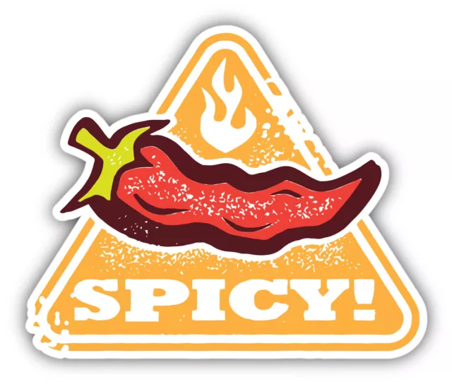 Spicy Food Sticker Phone Decal Water Bottle Stickers Car Decals, Laptop ...