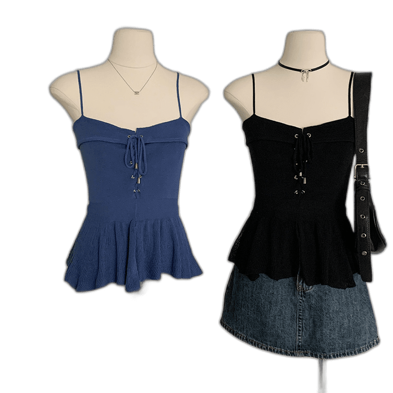 Spicy Girl Suspended Female Summer External Wearing Sexual Revealing Back Clavicle Top Design