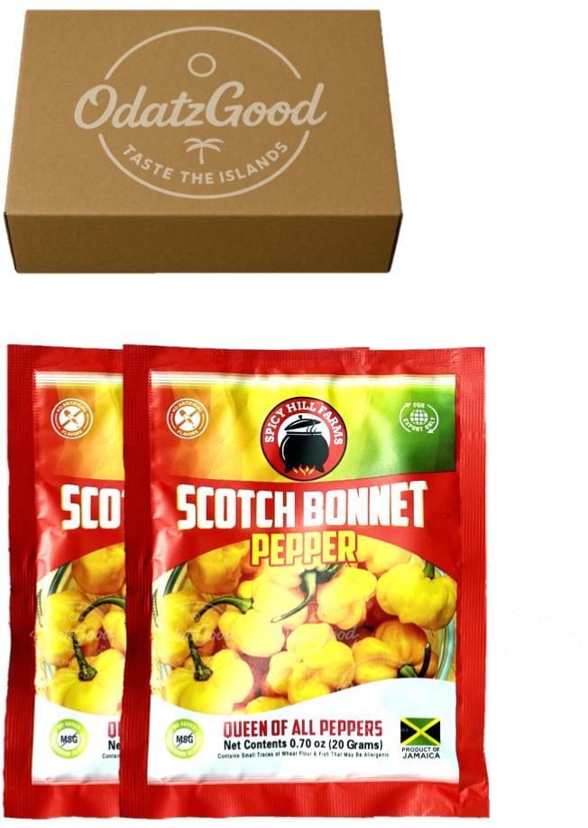 Spicy Hill Scotch Bonnet Pepper 0.7oz (20g) 2-Pack – Product of Jamaica ...