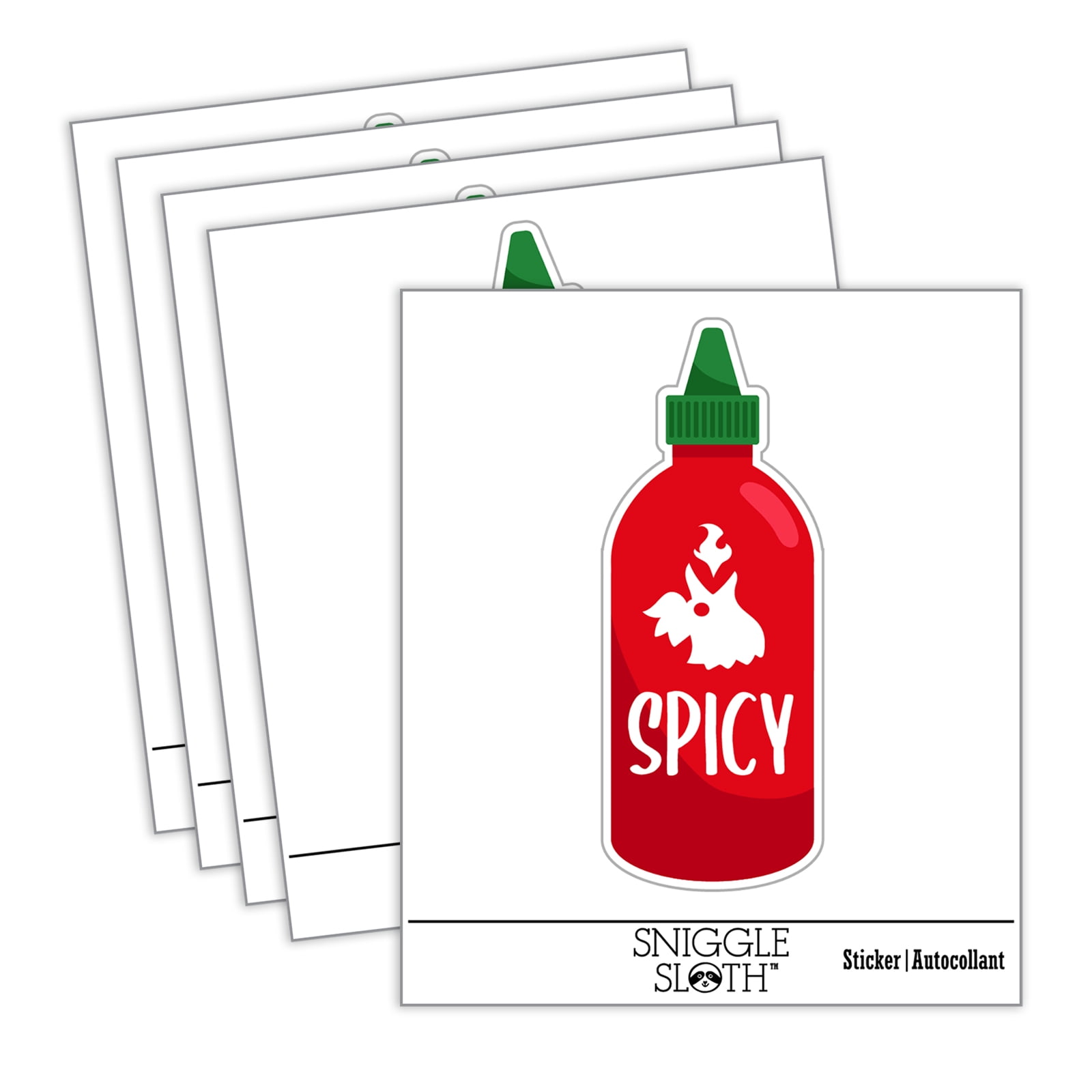 Spicy Hot Sauce Rooster Bottle Sriracha Car Window Bumper Water Bottle ...