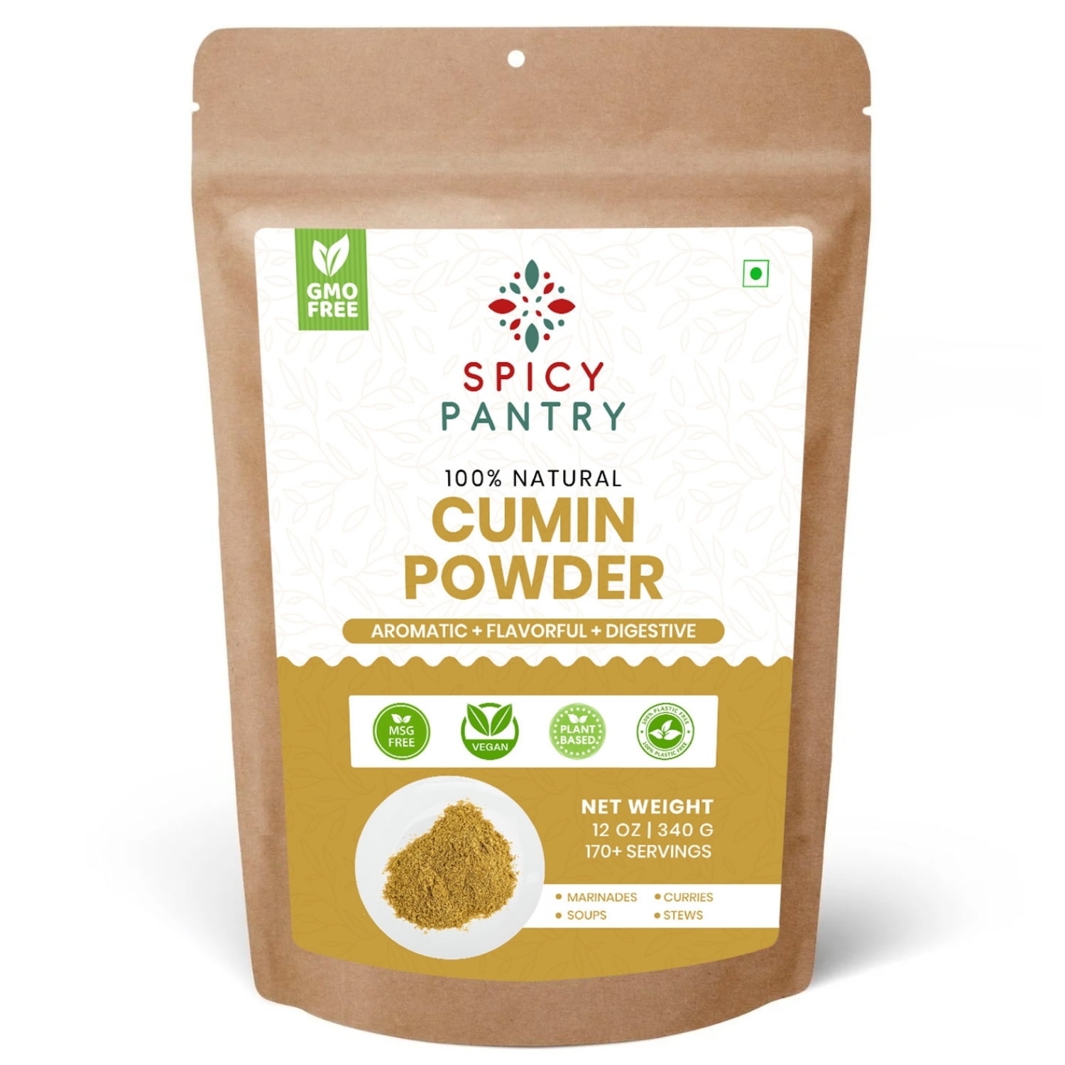 Spicy Pantry Cumin Powder (12 oz) – Ground Cumin Spice, 100% Pure ...