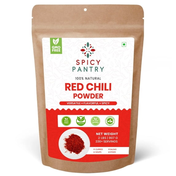 Spicy Pantry Red Chili Powder (2 lbs) – Ground Red Chili, Natural Color ...