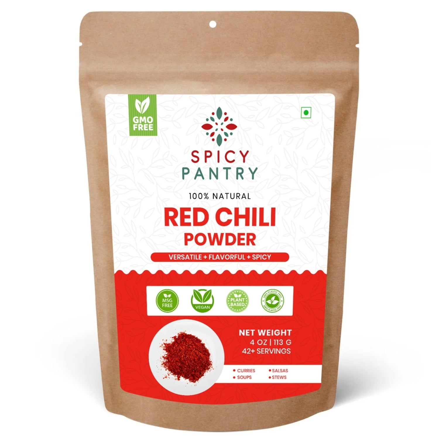 Spicy Pantry Red Chili Powder (4 oz) – Ground Red Chili, Natural Color ...