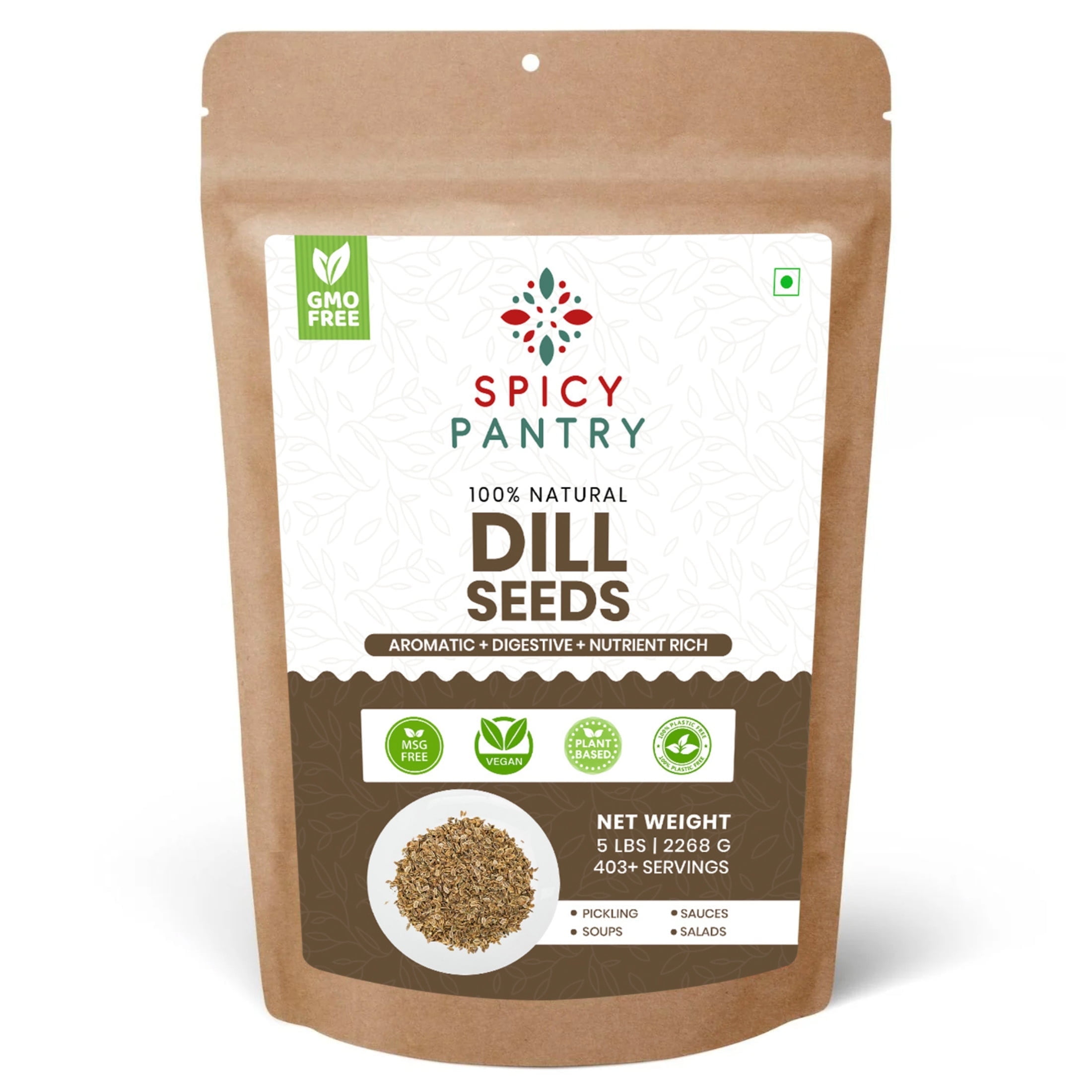 Spicy Pantry Whole Dill Seeds – 5 lb, Ideal for Pickling, Seasoning ...