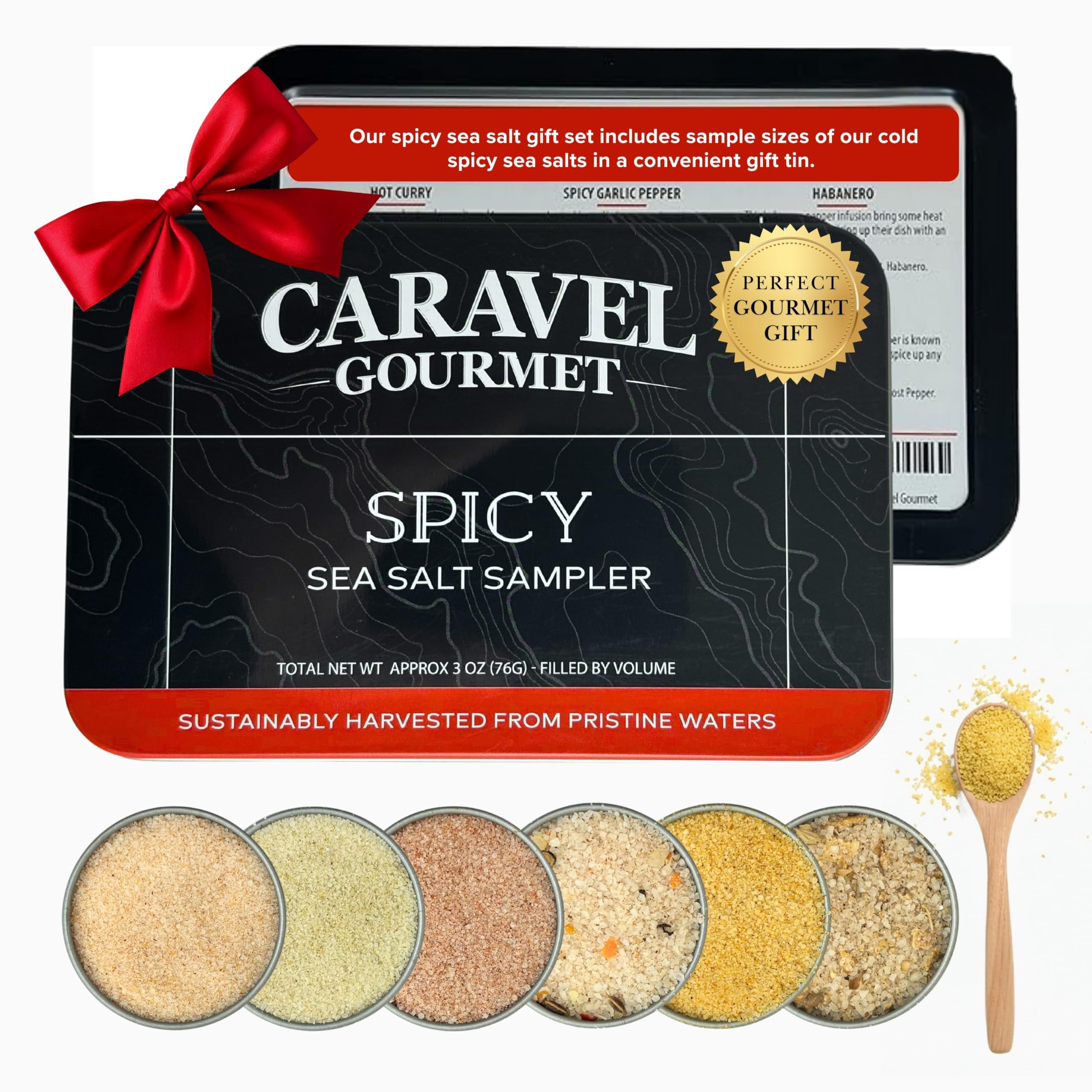 Spicy Sea Salt Sampler Set, Ghost Pepper and Habanero Salt, Give Spicy ...