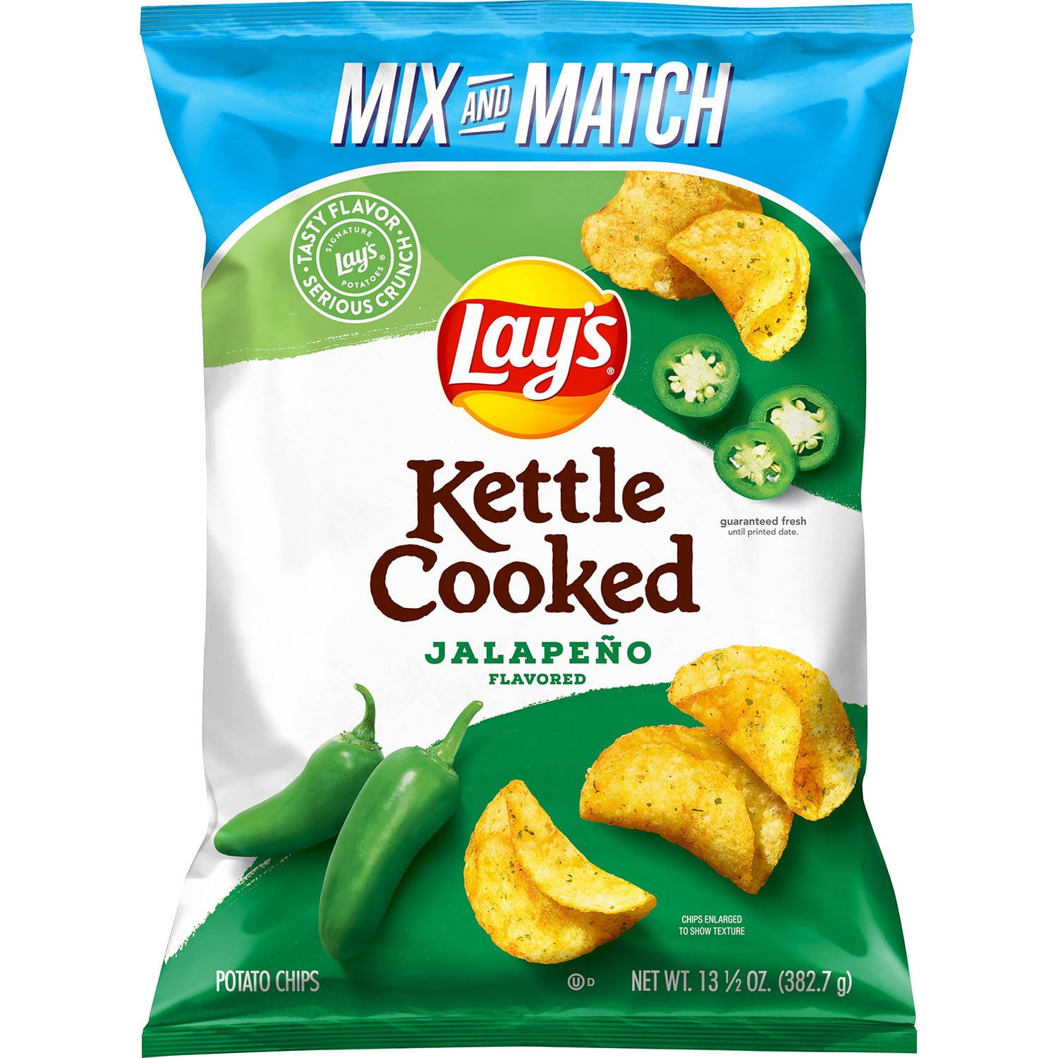 Spicy Snack Perfection: Lay’s Kettle-Cooked Jalapeño Chips – 13.5 oz ...