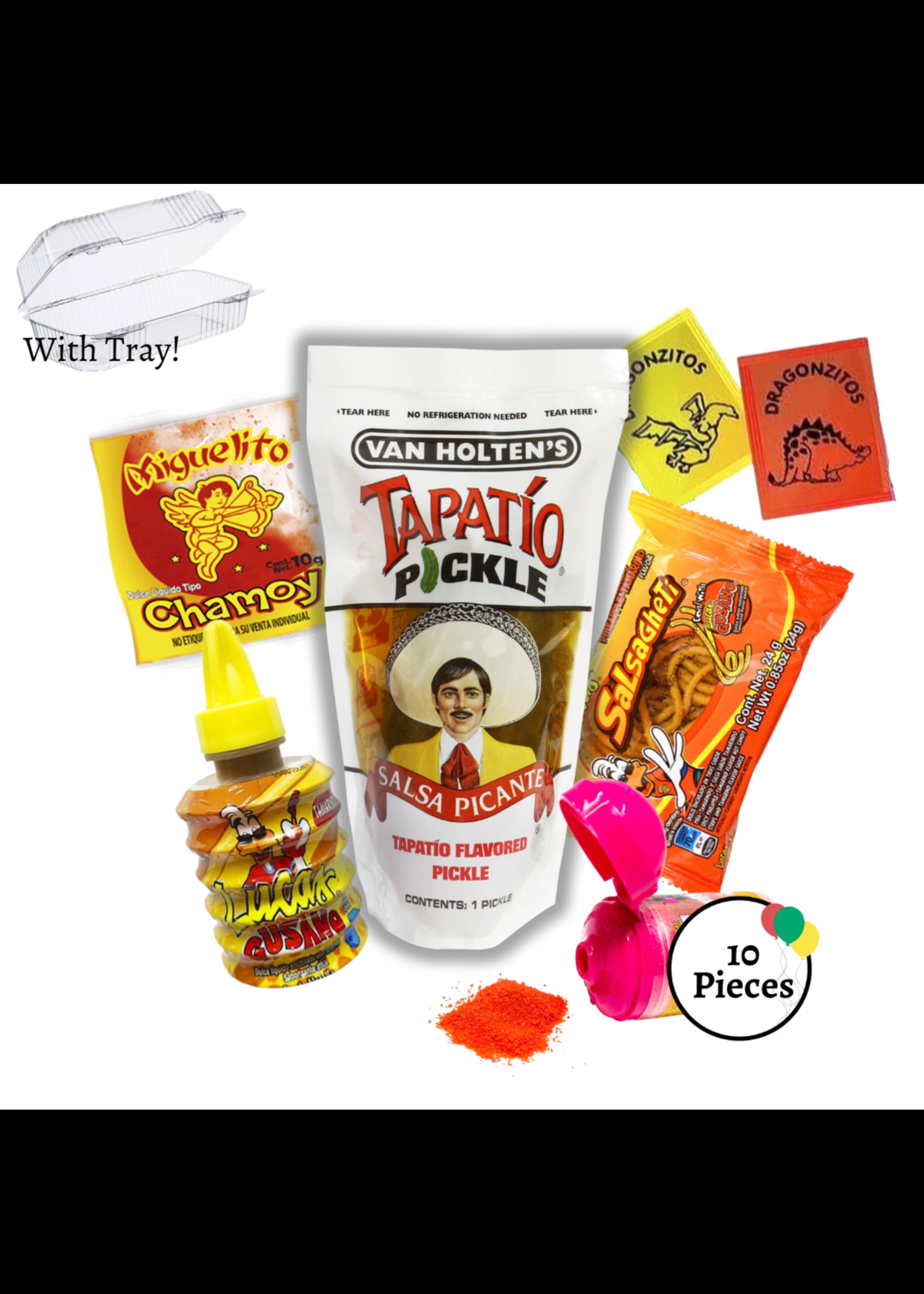 Spicy Tapatio Pickle Kit with Chamoy - Walmart.com