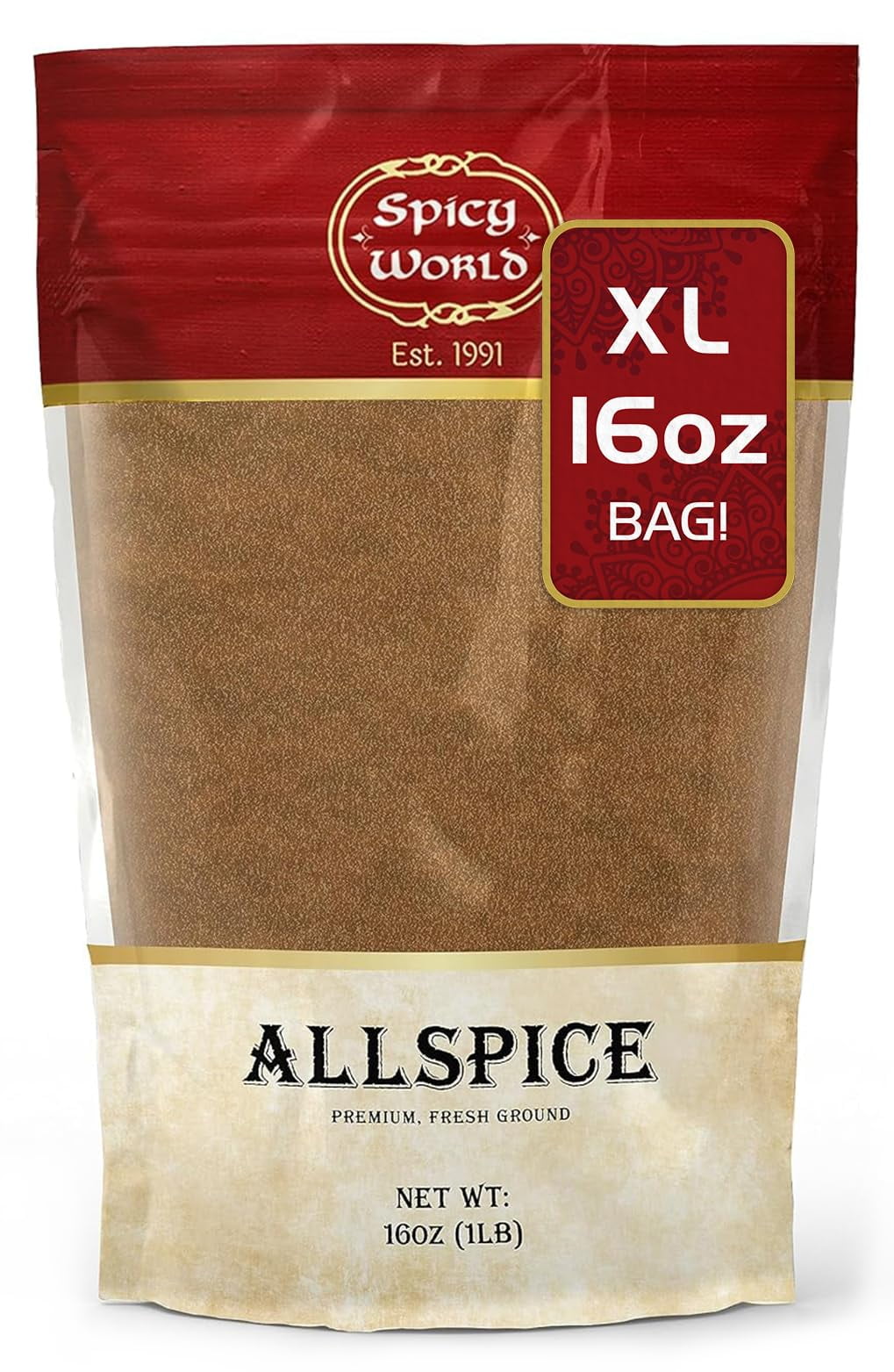 Spicy World Allspice Ground RRF12 16 Ounce - Huge 1 Pound Value Pack ...