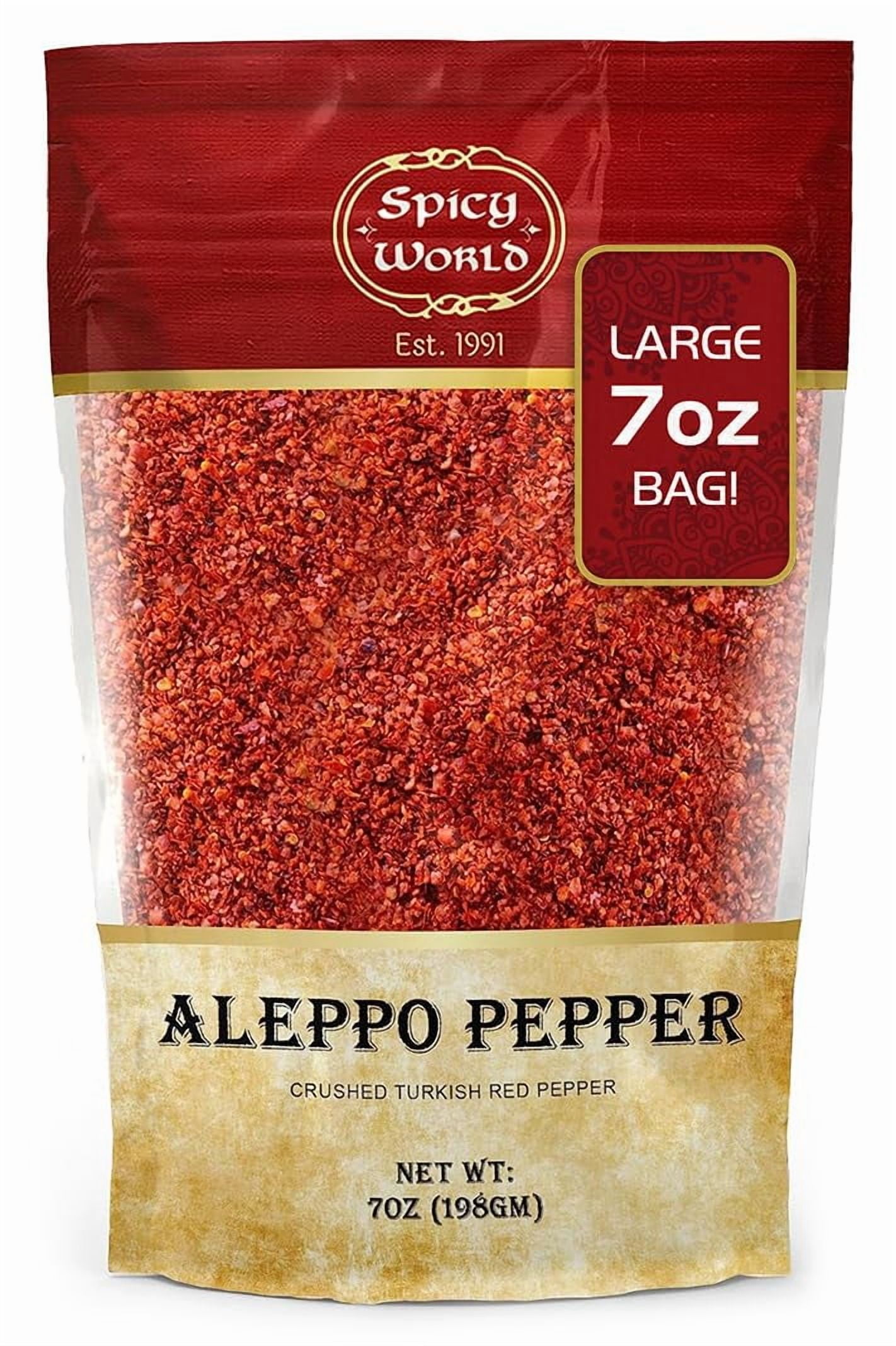 Spicy World Aleppo Pepper MFF30 Flakes 7 oz | Turkish Chili Spice for Exquisite Heat & Flavor ...