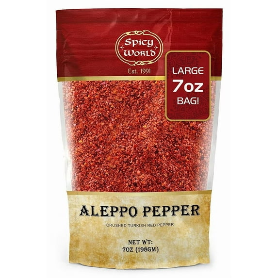 Spicy World Aleppo Pepper MFF30 Flakes 7 oz | Turkish Chili Spice for ...