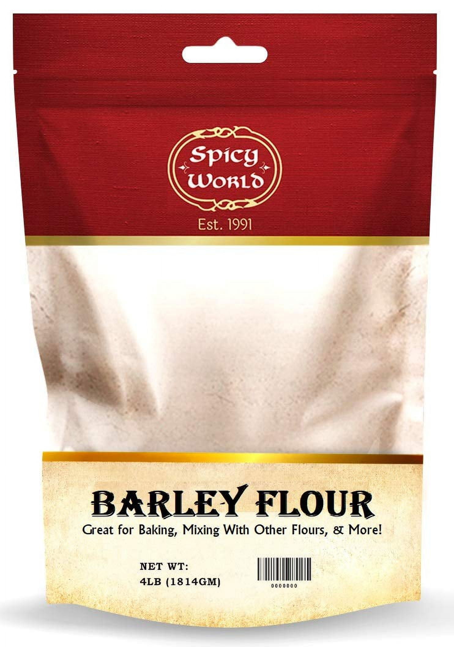 Spicy World Barley Flour DEF29 - 4 lb (64oz) Bag | All-Natural, Raw ...