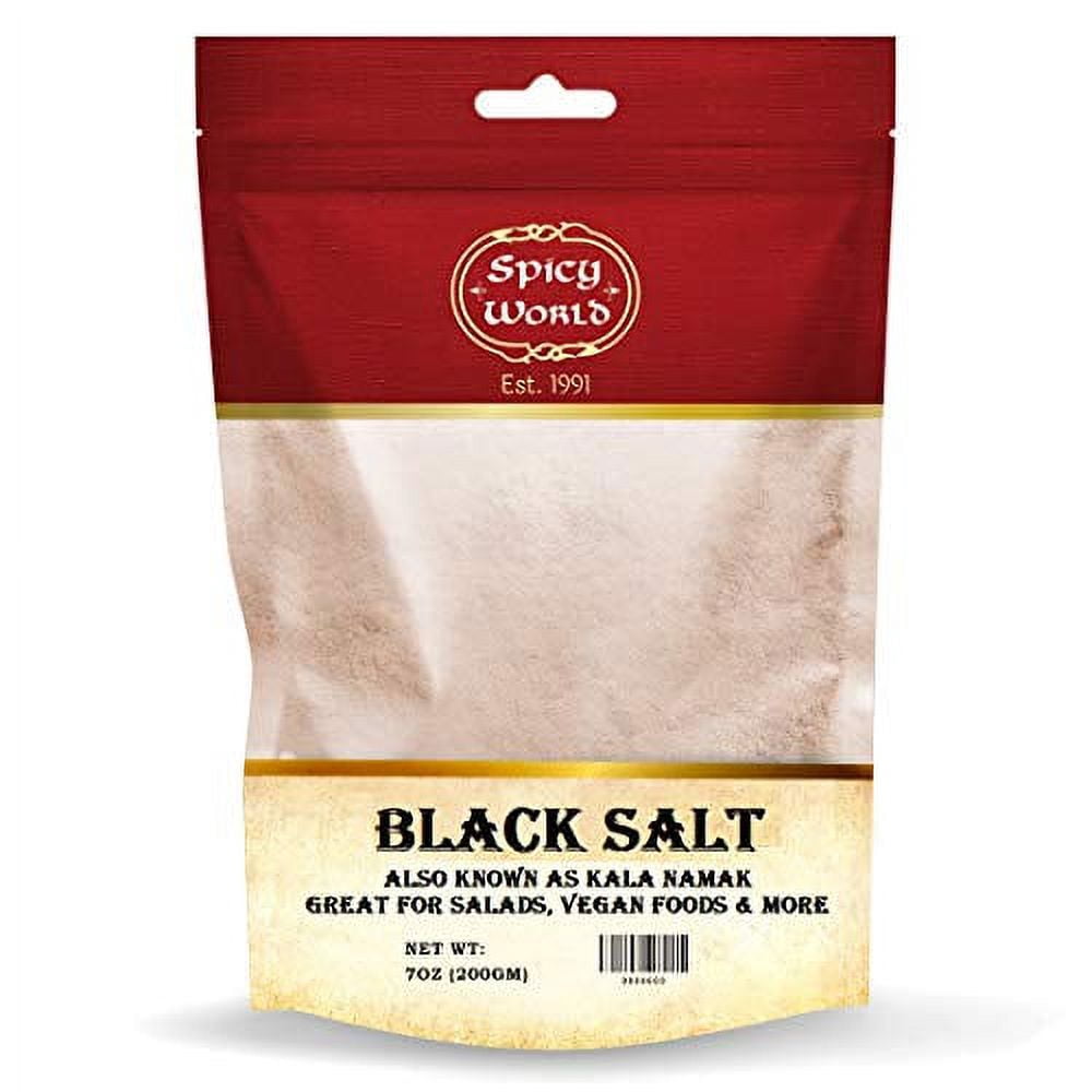Spicy World Black Salt Powder (Kala Namak Mineral) 7 Oz - Vegan, Pure ...