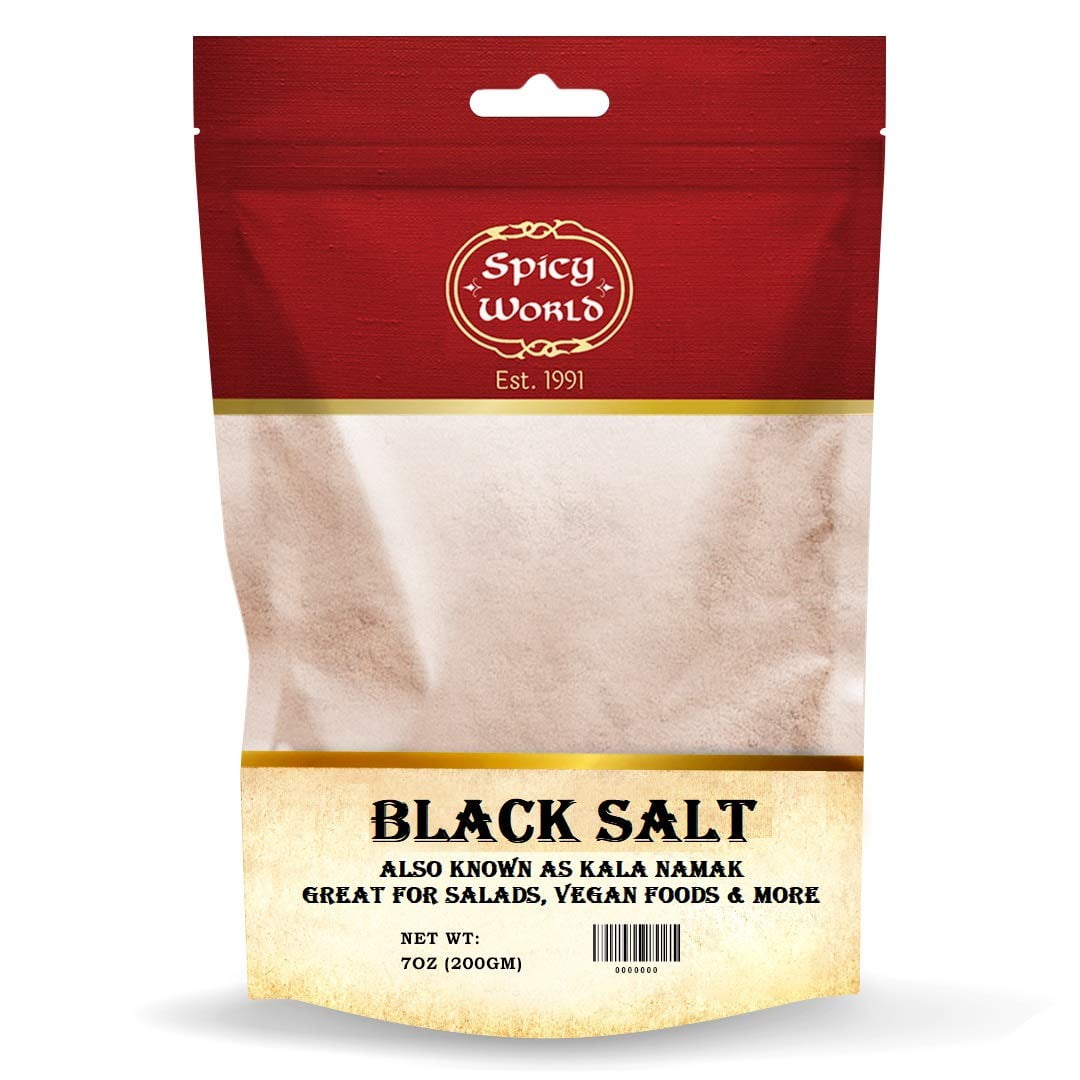 Spicy World Black Salt Powder MDA05 (Kala Namak Mineral) 7 Oz - Vegan ...