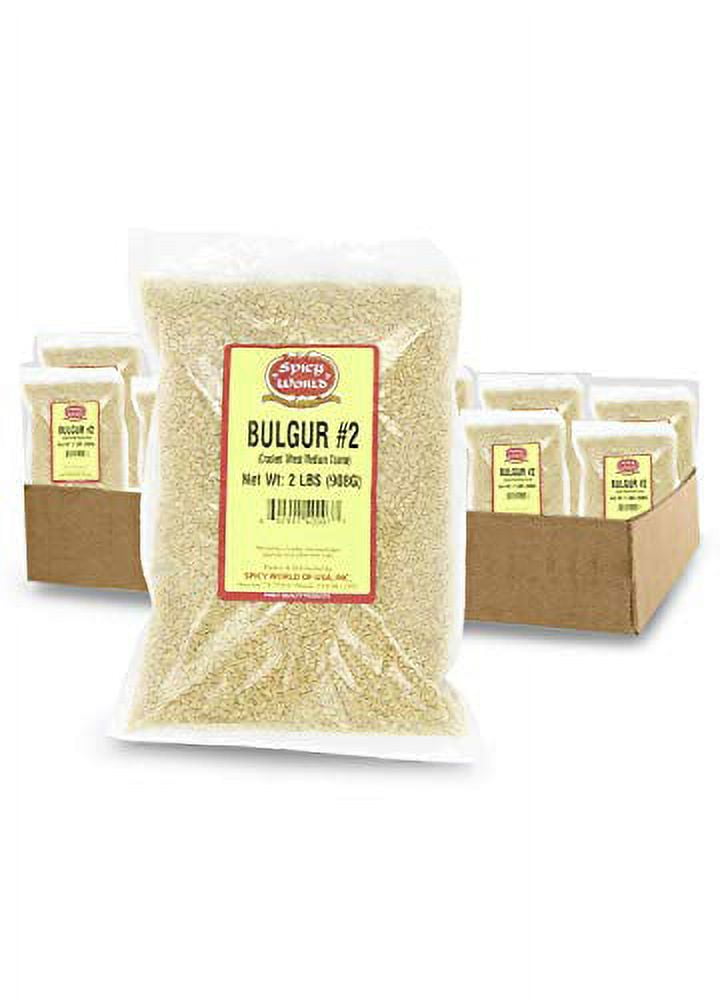 Spicy World Bulgur Cracked Wheat Medium #2 USA Grown, 2 LB Bag (32oz ...