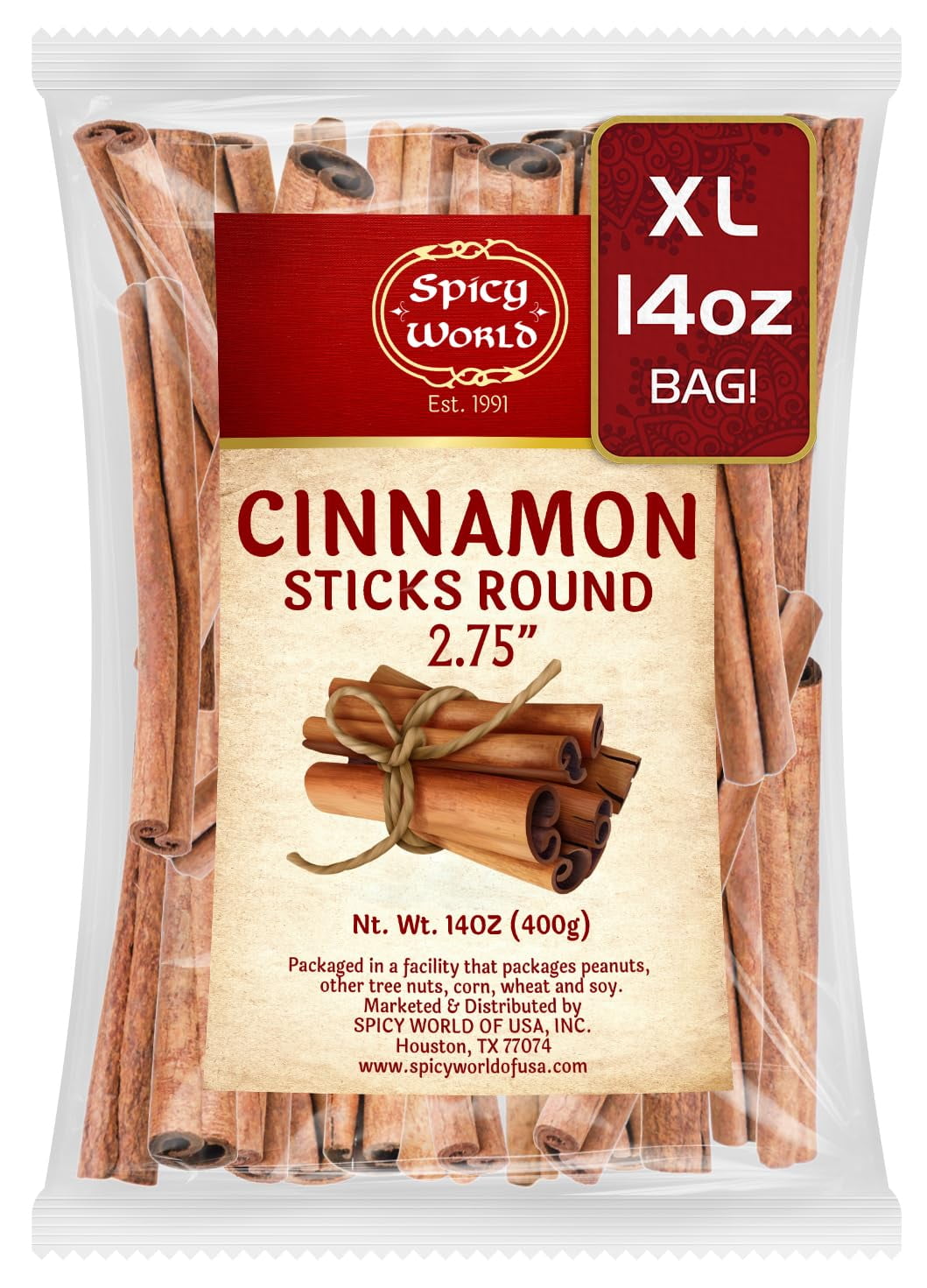 Spicy World Cinnamon Sticks 14 MDA05 Oz Bag ~100 Sticks - Strong Aroma ...