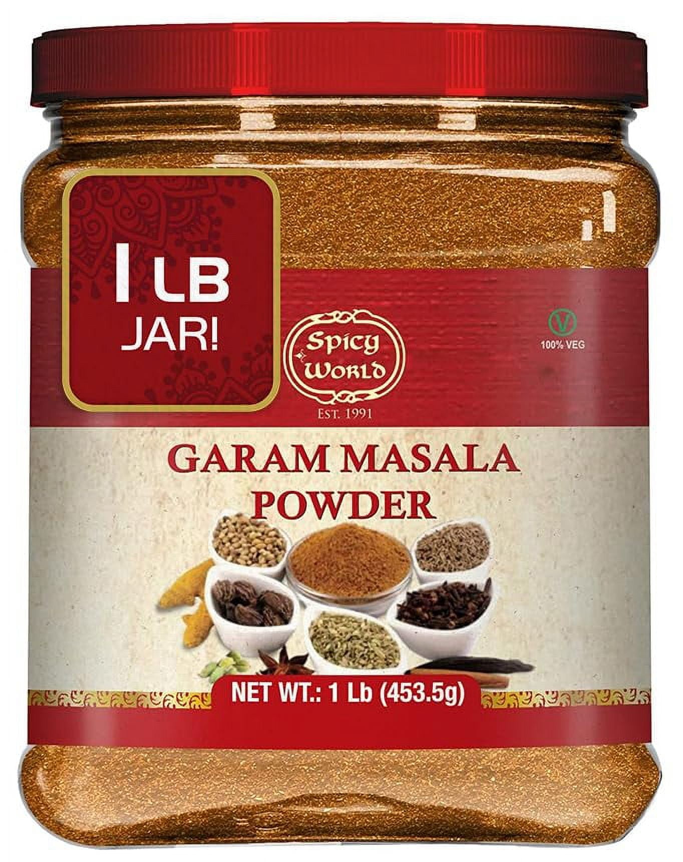 Spicy World Garam Masala Powder 1 Pound Bulk Jar - 16 Ounce - 15 ...