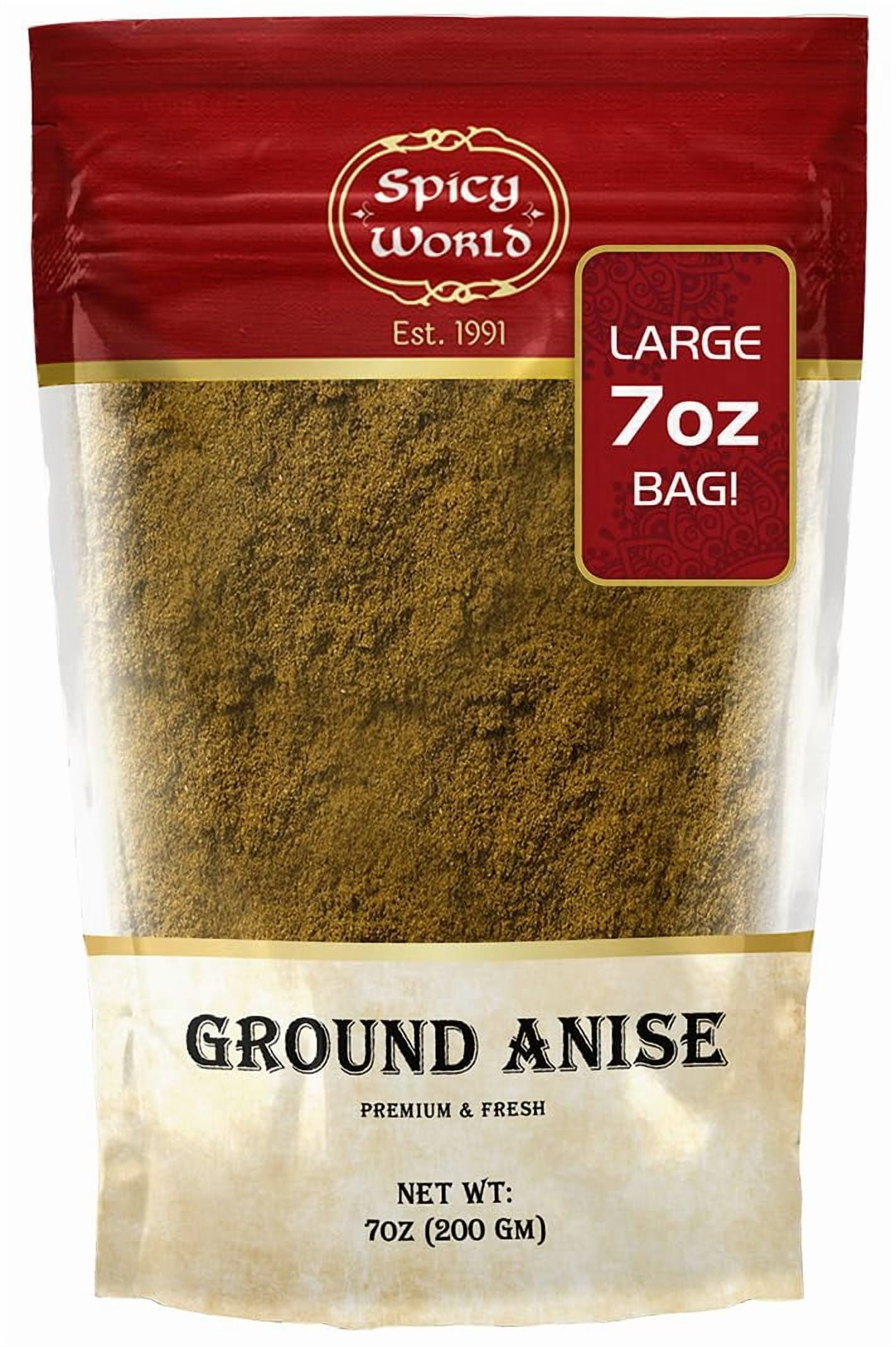 Spicy World Ground Anise Powder MDA05 7 Ounce - Anise Seeds Ground ...