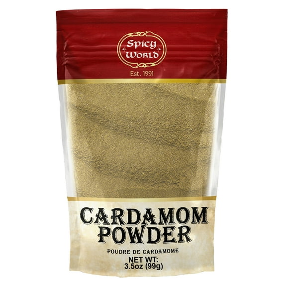 Spicy World Ground Cardamom KEF28 Powder (Cardamon) 3.5 Ounce Bag ...