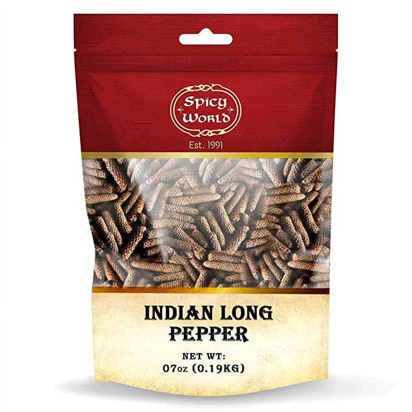 Spicy World Indian Long Pepper Whole 7 Ounce Bag - Pippali | Seasoning ...