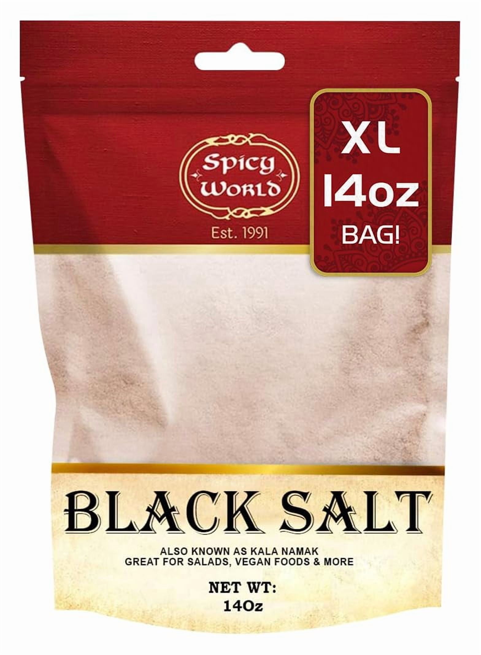 Spicy World Kala Namak MFF30 Indian Black Salt 14 oz - Vegan, Pure ...